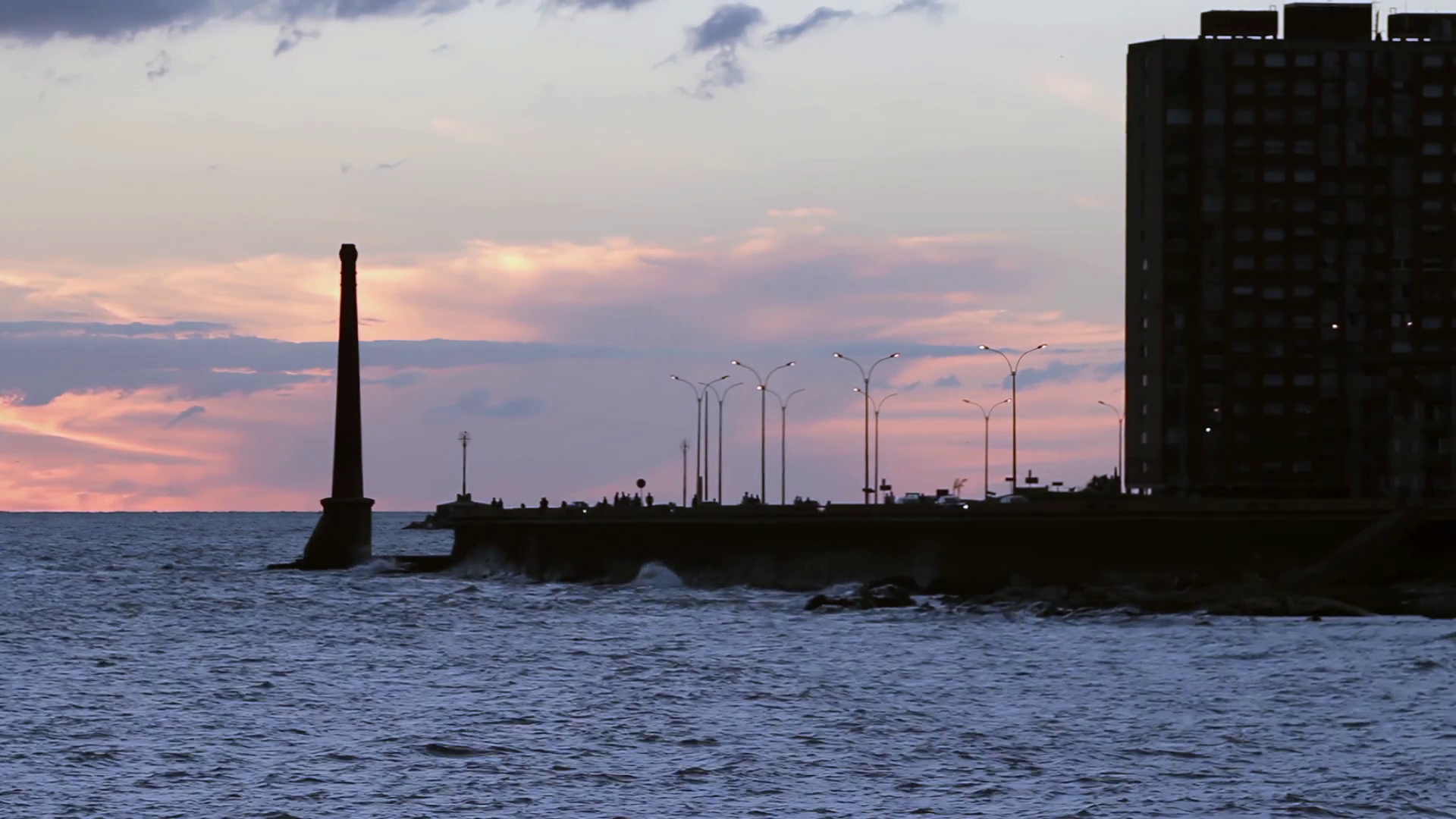 View Of River Montevideo Rambla During Stock Footage SBV-352186972 ...