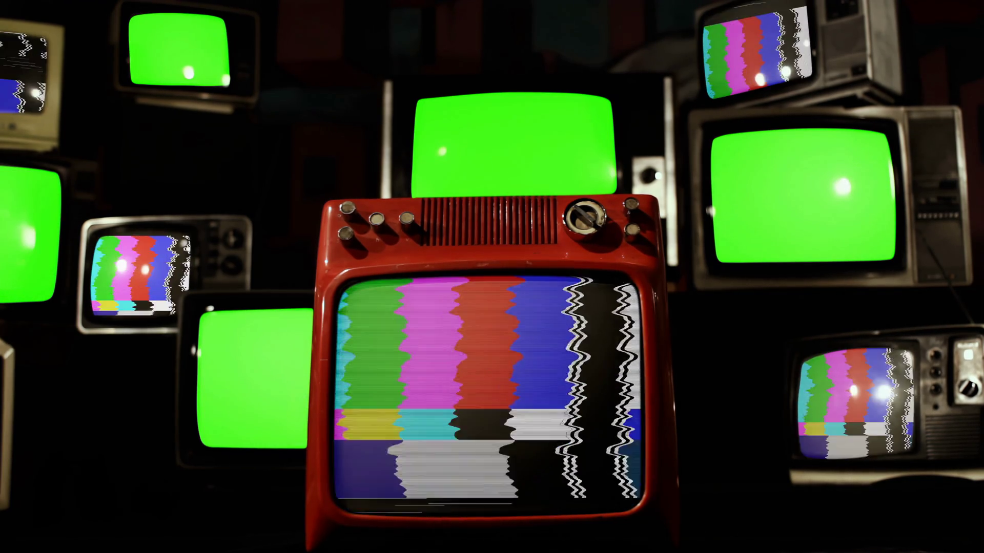 Multiple Old Crt Televisions Powering On Stock Footage SBV-351896761 ...
