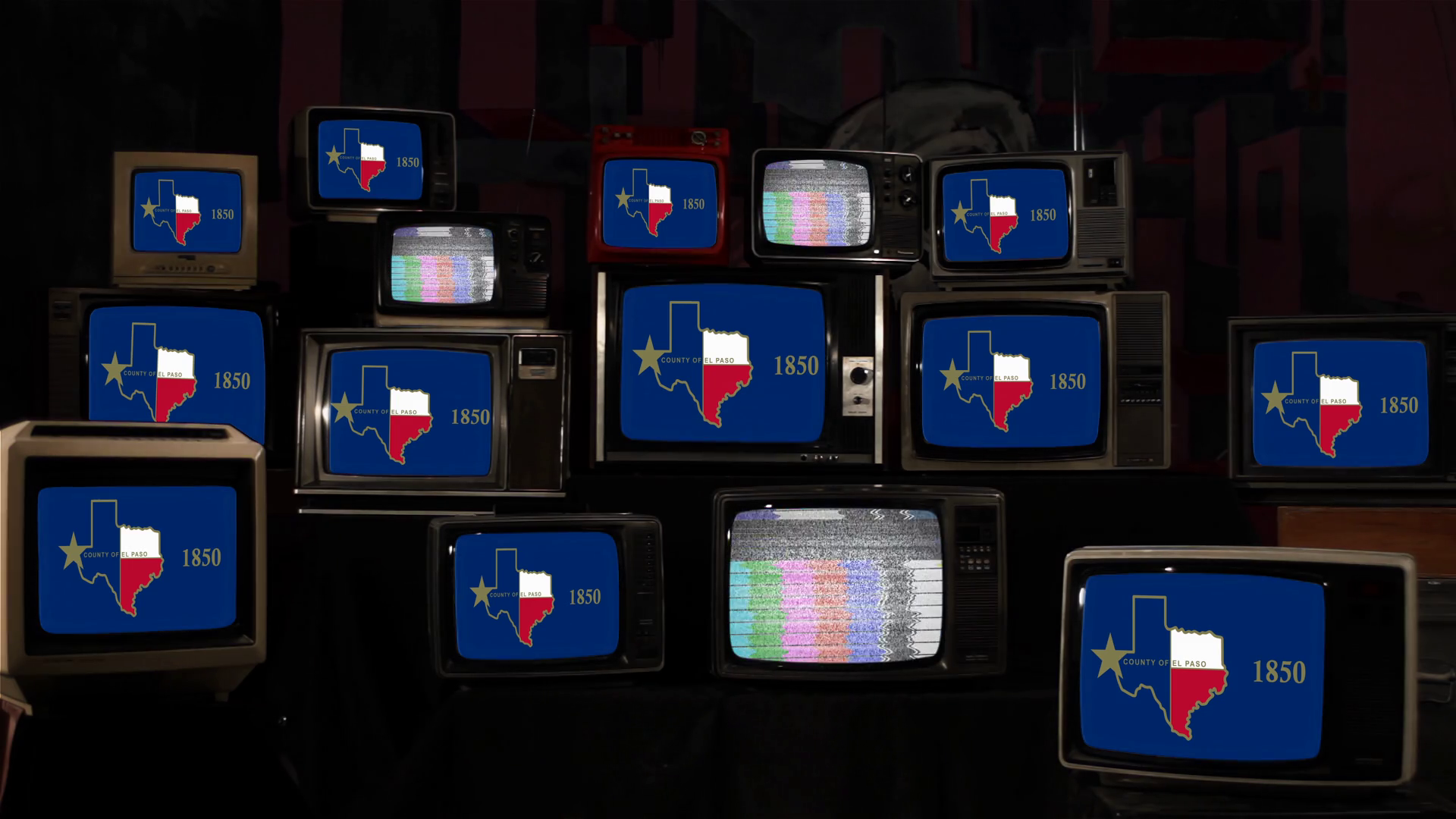 Flag Of El Paso County Texas On Television Stock Footage SBV-351937922 ...