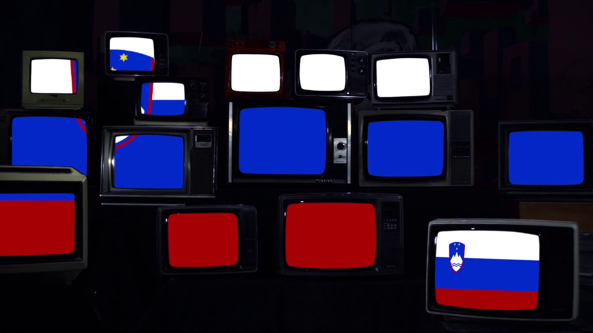 Stacked Crt Televisions Featuring Slovenia Stock Footage SBV-351989639 ...