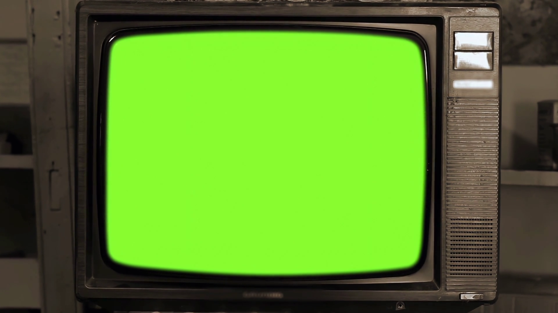Old Television With Wooden Frame Green Stock Footage SBV-352391911 ...