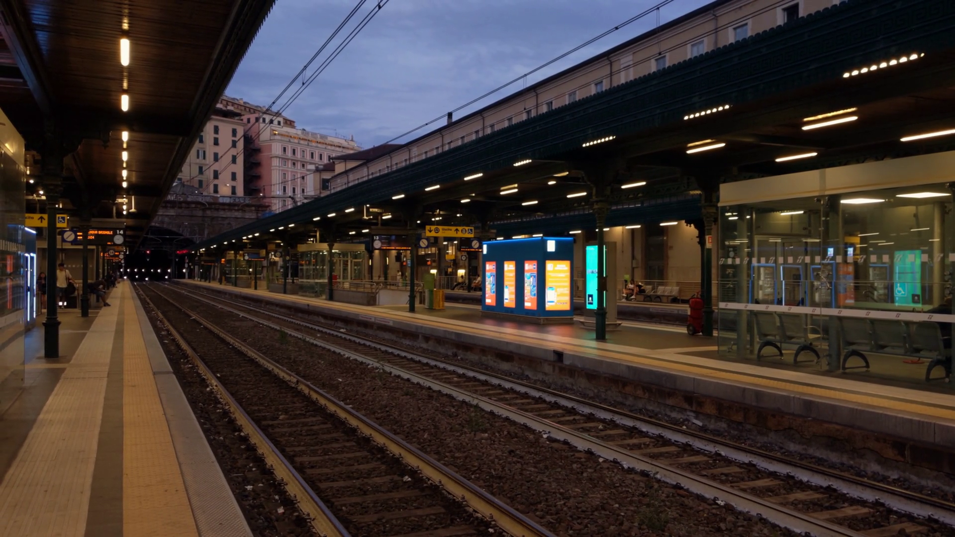 Train Tracks At Genoa Piazza Principe Stock Footage SBV-352850908 ...