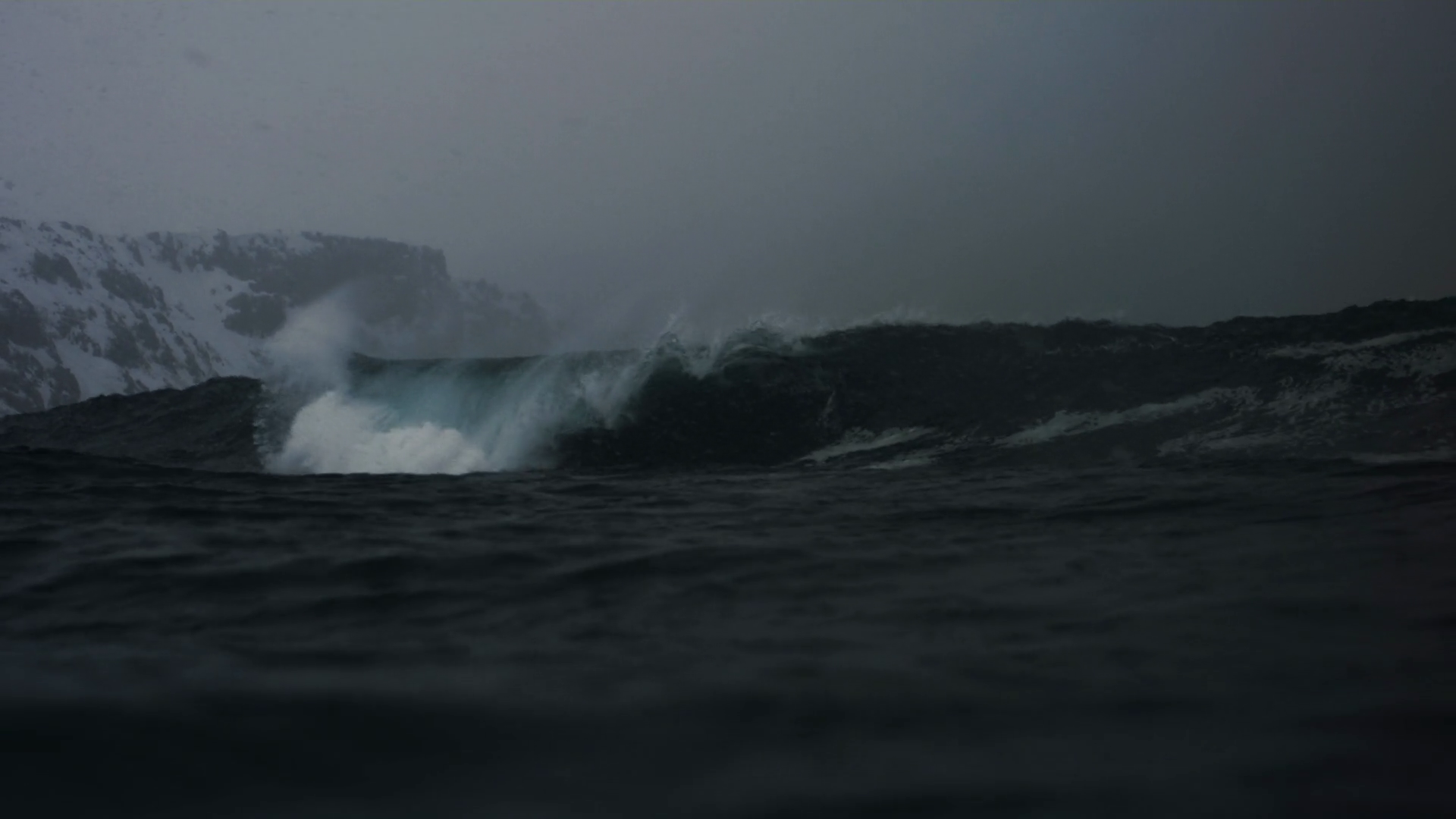 Stormy Sky Mist Rising Off Waves In Water Stock Footage SBV-351888039 ...