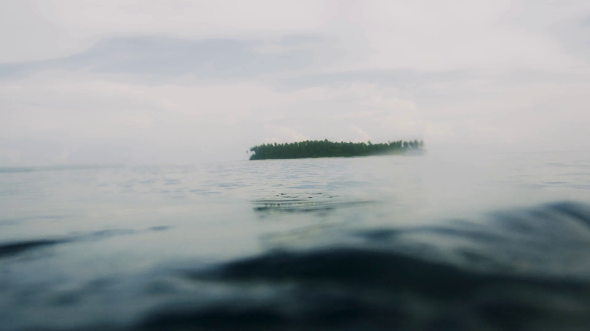 Small Atoll Tropical Island Off In Distance Stock Footage SBV-351677652 ...