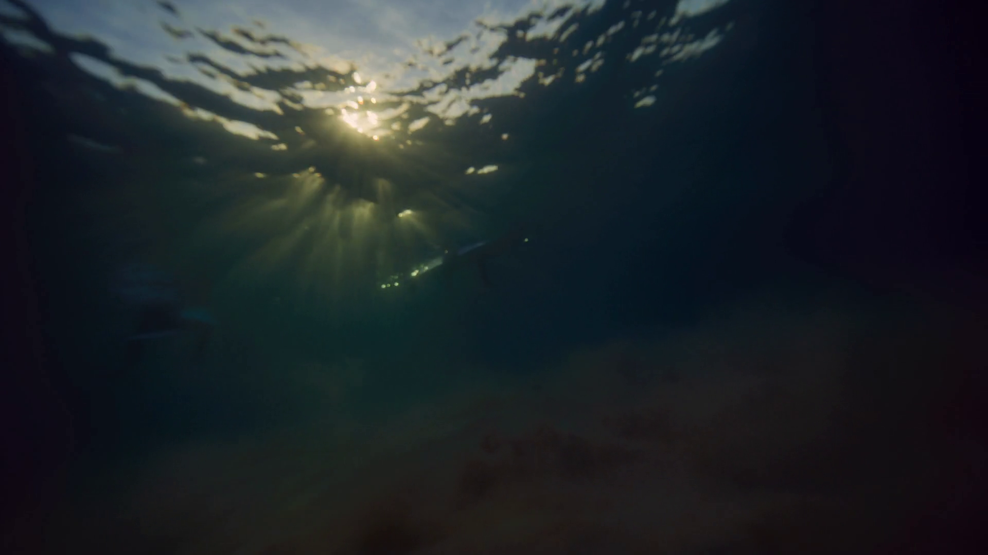 Sun Rays Sparkle Below Ocean Water Surface Stock Footage SBV-351699519 ...