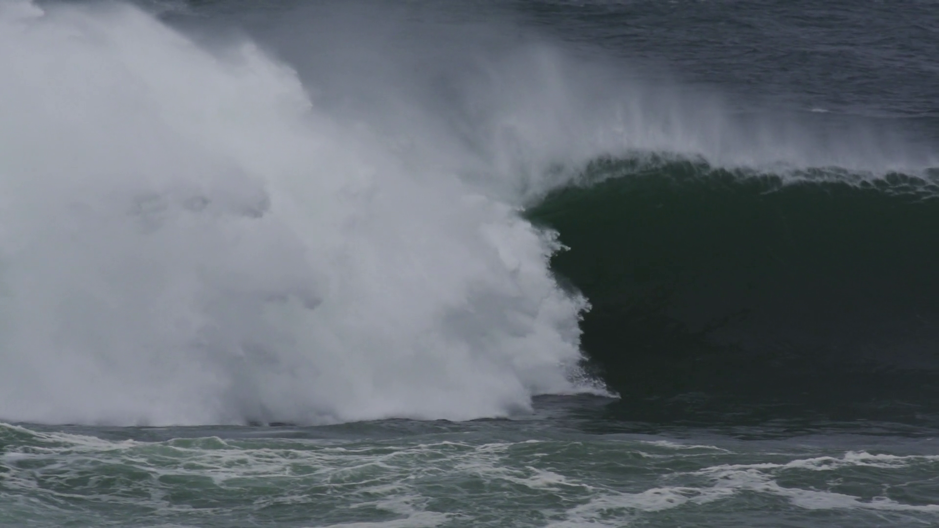 Wave Curls Over Rider Disappear Inside Stock Footage SBV-352273234 ...