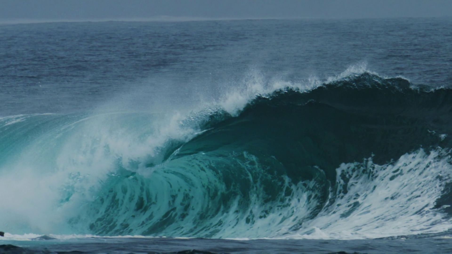 Churning Ocean Wave Folds With Dramatic Stock Footage SBV-352279951 ...