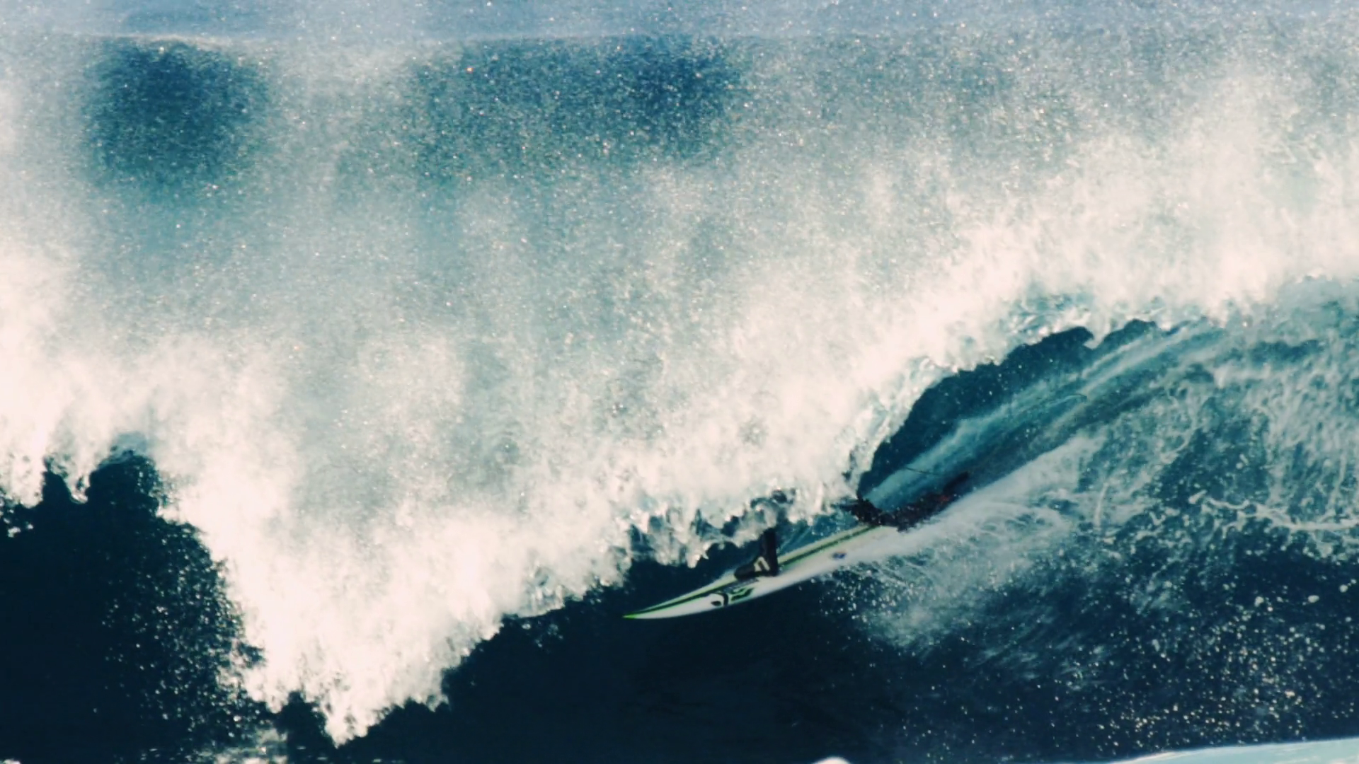Slow Motion Surfer In Tube Wave Crests Mist Stock Footage SBV-352282135 ...