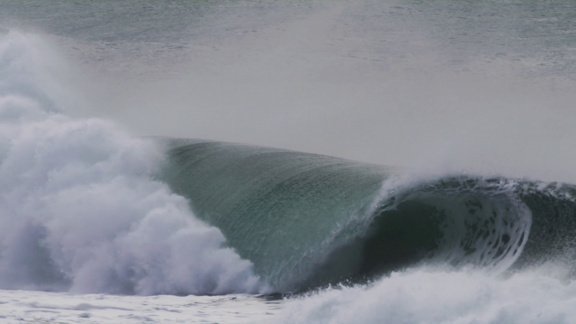 Slow Motion Shot Of Stormy Waves Breaking Stock Footage SBV-351735506 ...
