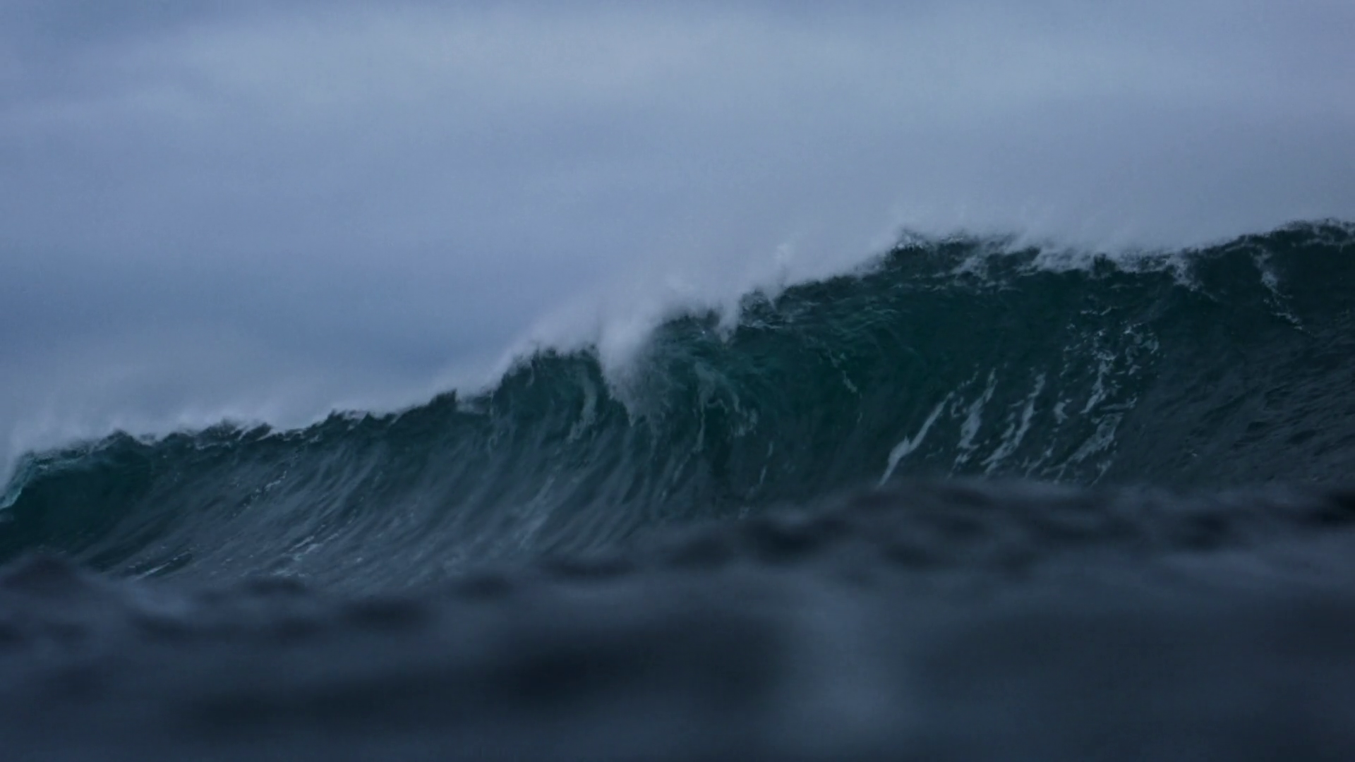 Detailed Close-up Of Dark Atlantic Waves In Stock Footage SBV-351705457 ...