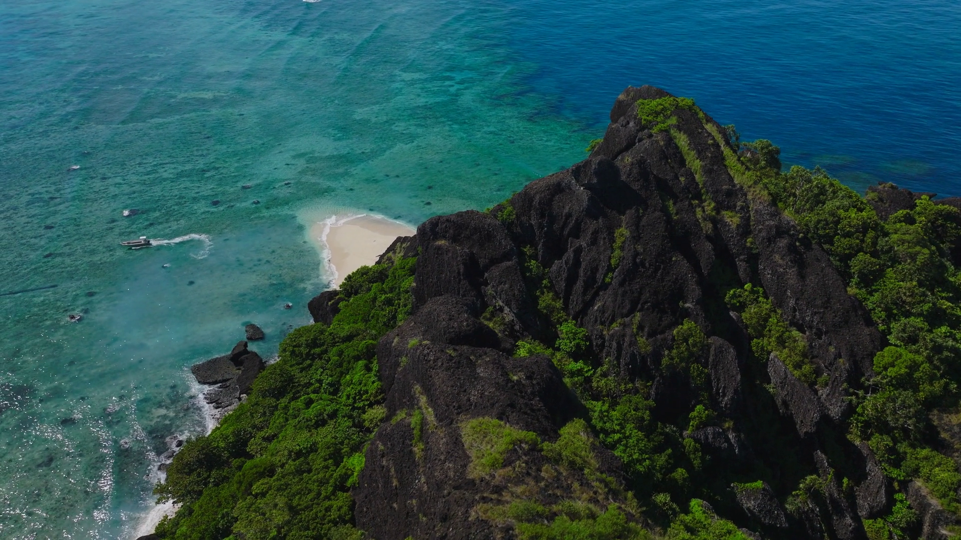 Steep Island Slope Meets Tropical Water With Stock Footage SBV ...