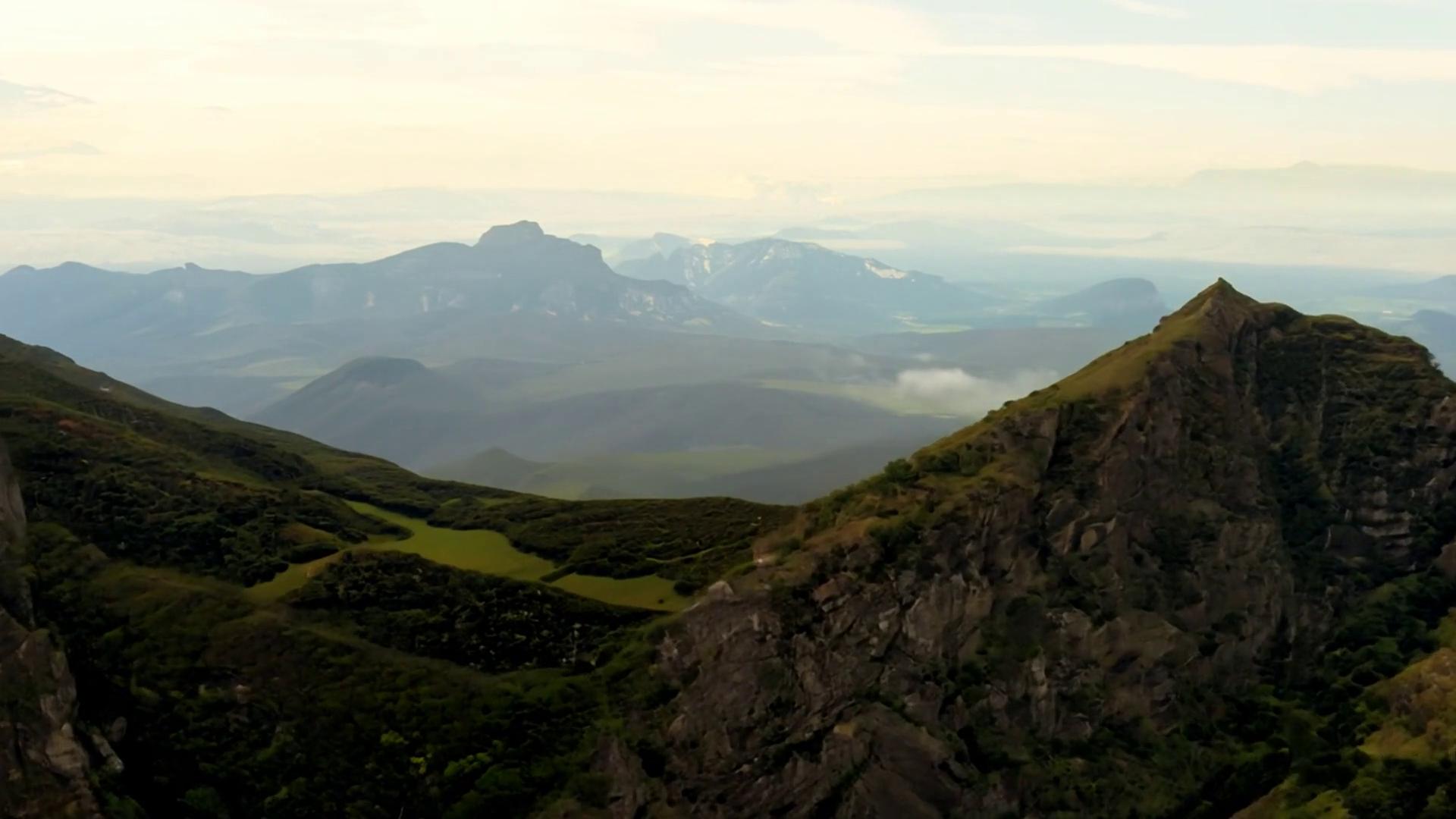 Aerial Sweep Over South Africas Drakensberg Stock Footage SBV-351984247 ...