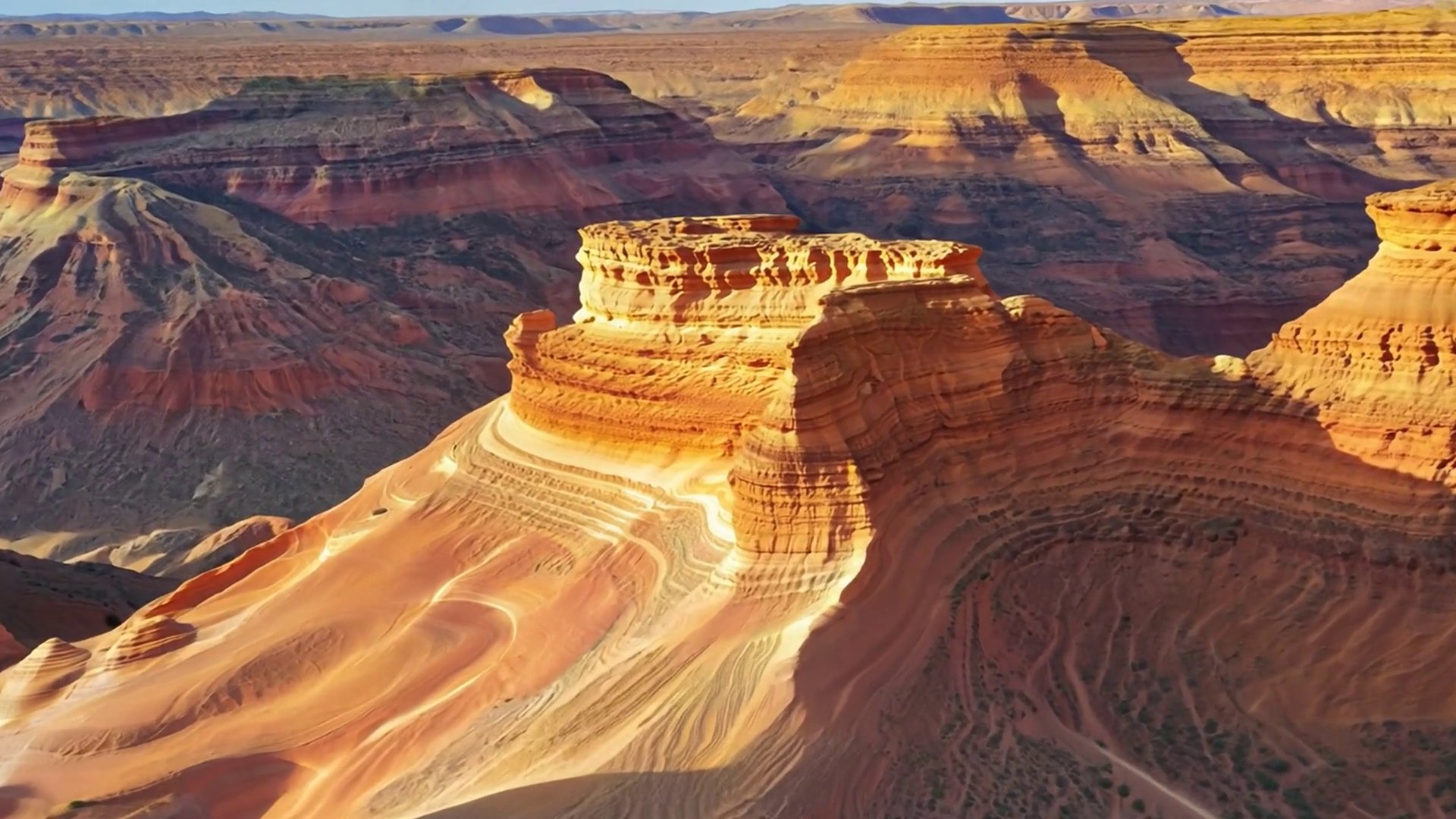 Aerial Voyage Over Arizona's Painted Desert Stock Footage SBV-351978299 ...