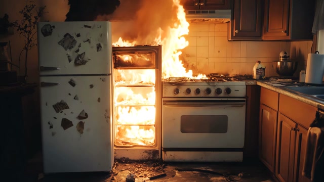Kitchen Explosion Stock Footage: Royalty-Free Video Clips - Storyblocks