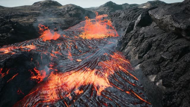 Volcano Fire Explosion Stock Footage: Royalty-Free Video Clips ...