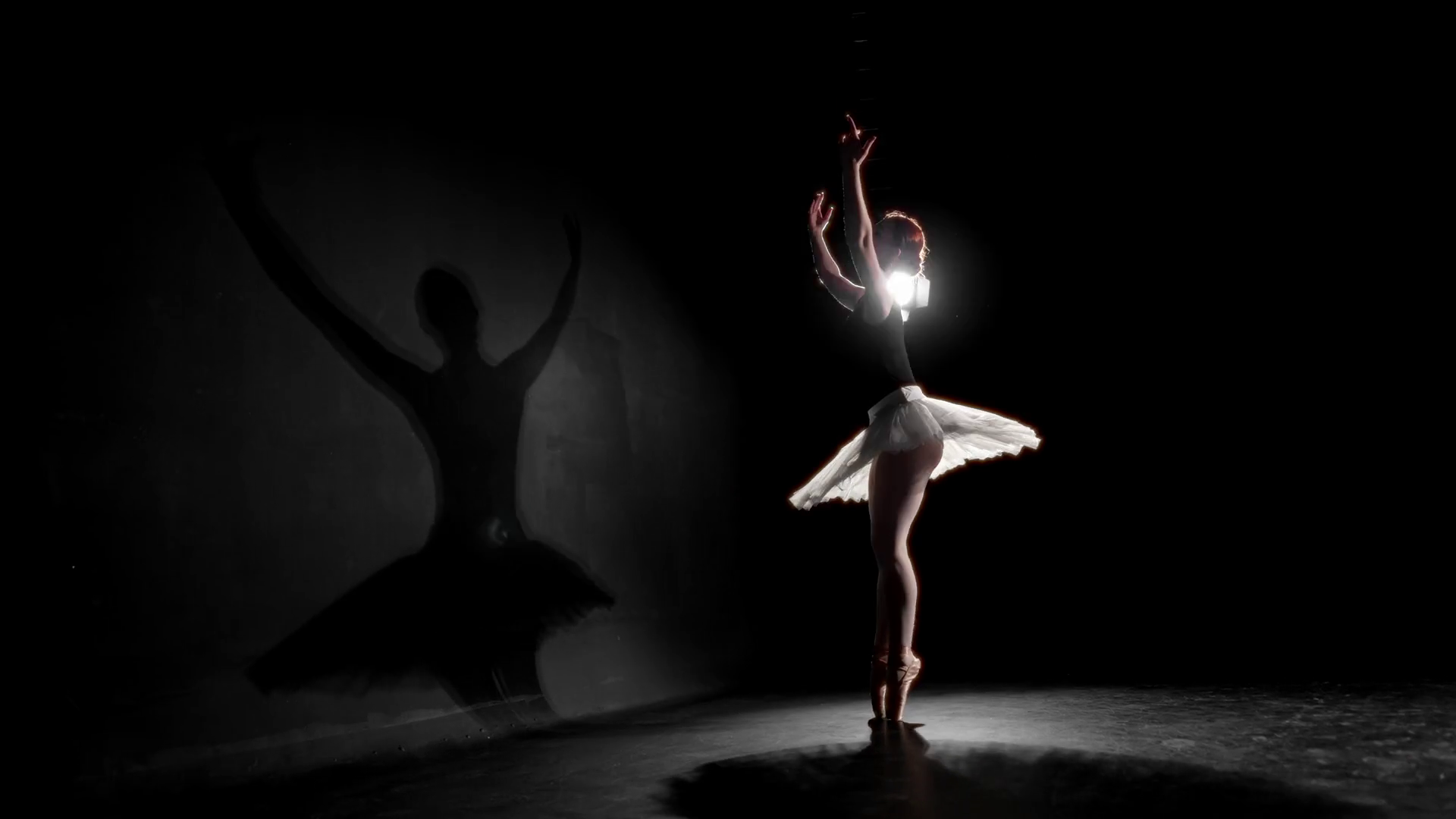 Graceful Ballerina Shadow On Wall Amazing Stock Footage SBV-351699352 - Storyblocks