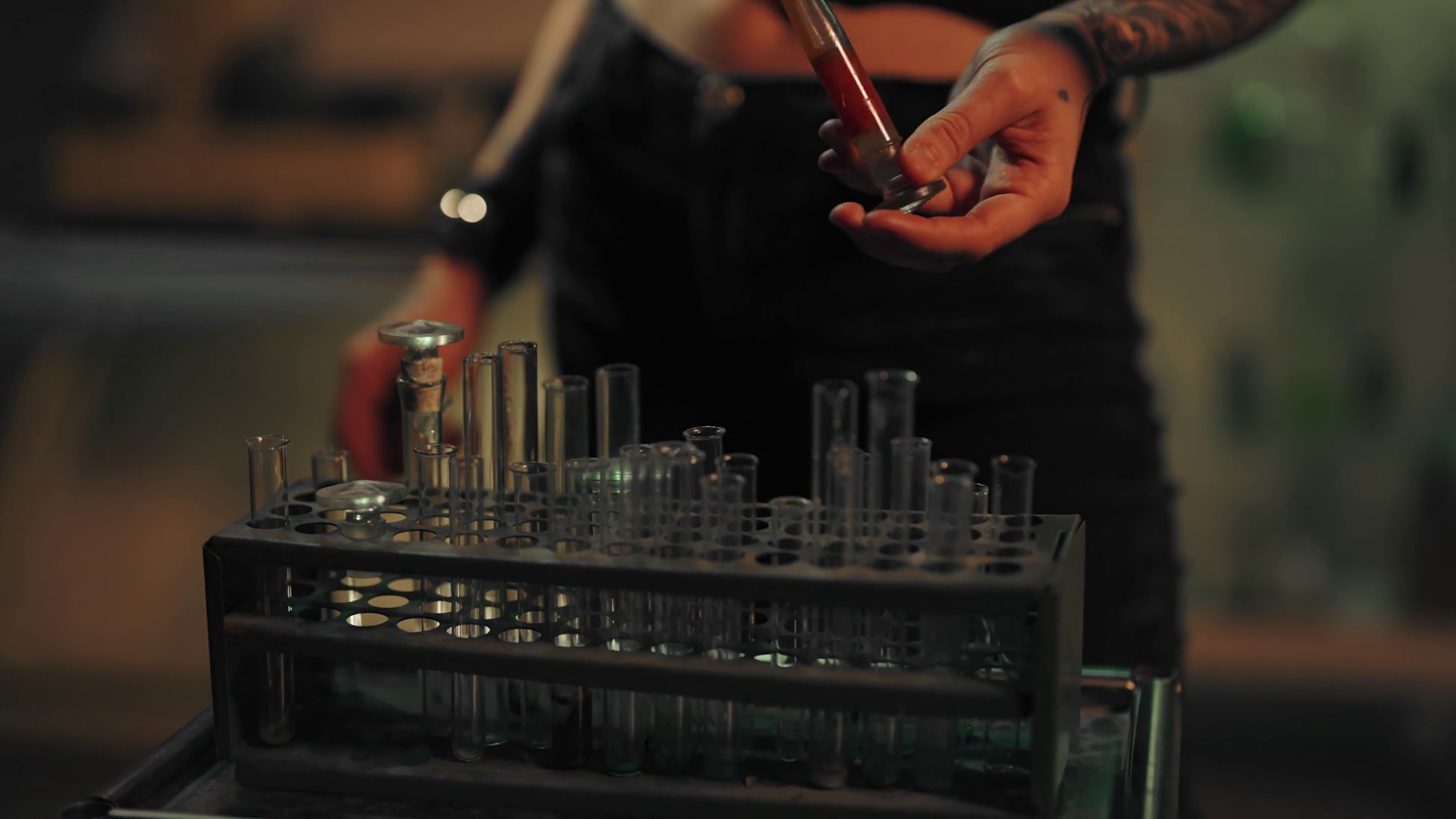 Woman Touching Test Vial With Blood In Stock Footage SBV-351744775 ...