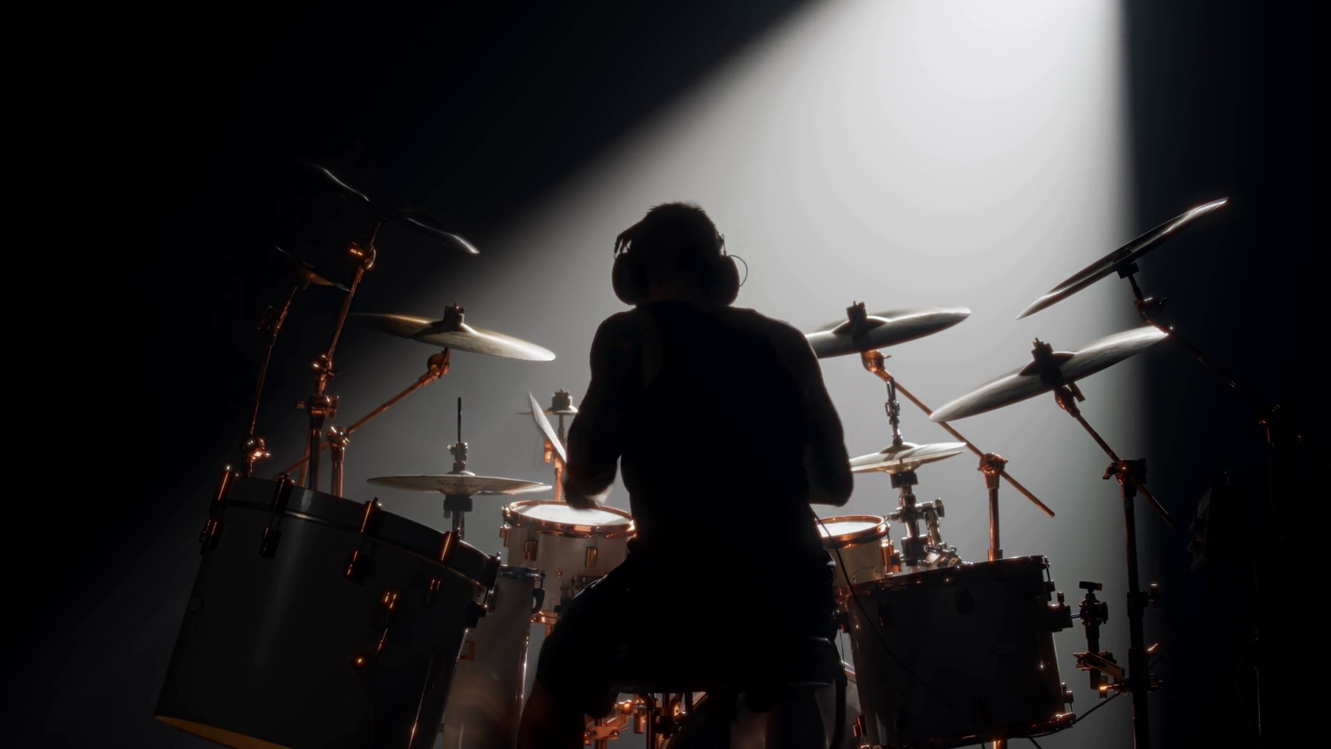 Trap Set With Hi-hat Drums Drummer Playing Stock Footage SBV-351796979 ...