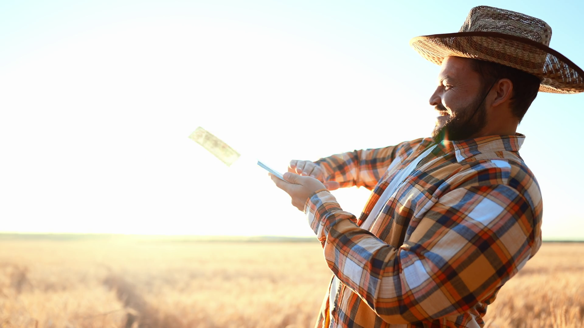 Caucasian Happy Rich Businessman Farmer With Stock Footage SBV ...