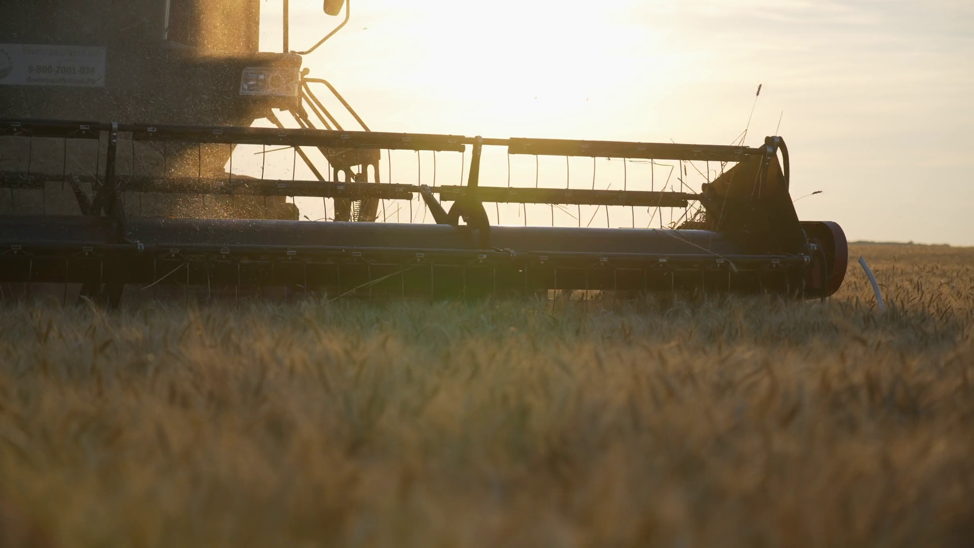 Combine Harvester Working On Agricultural Stock Footage SBV-347732152 ...