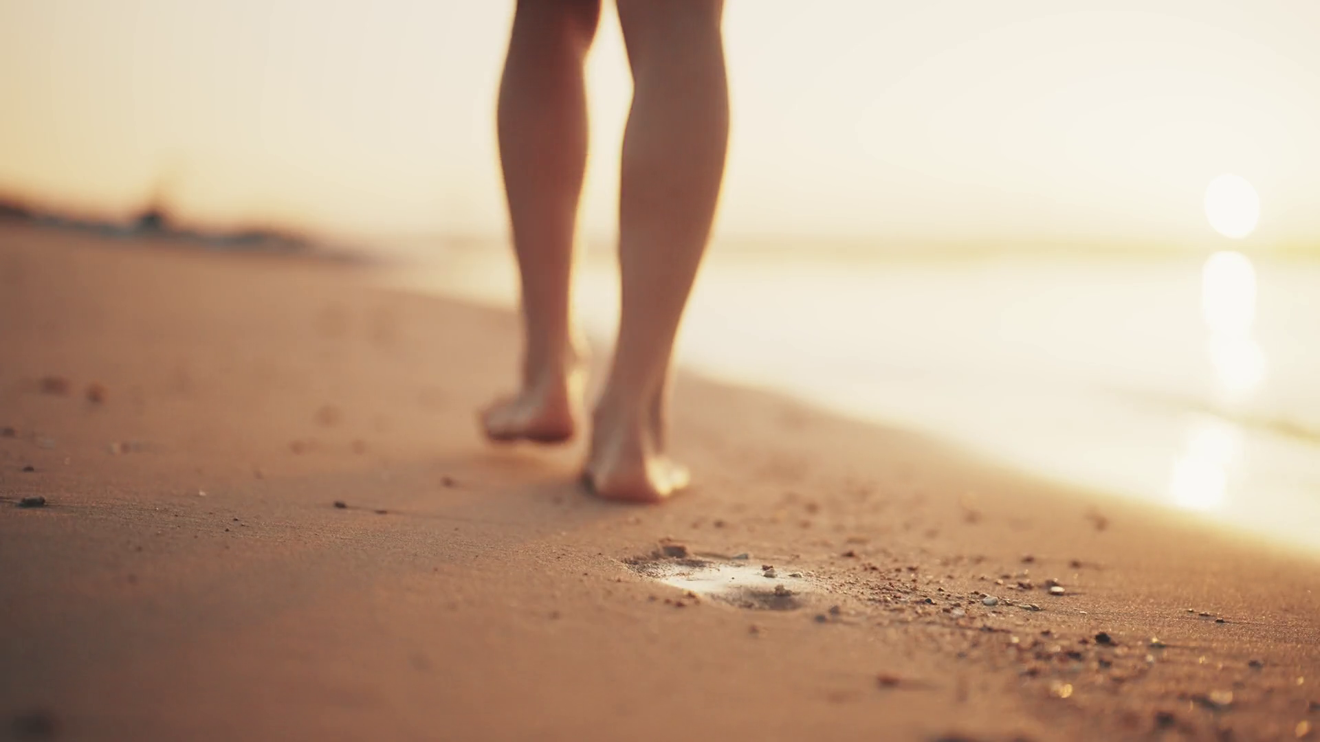 Legs Of Woman Tourist Barefooted Feet Stock Footage SBV-347783025 ...