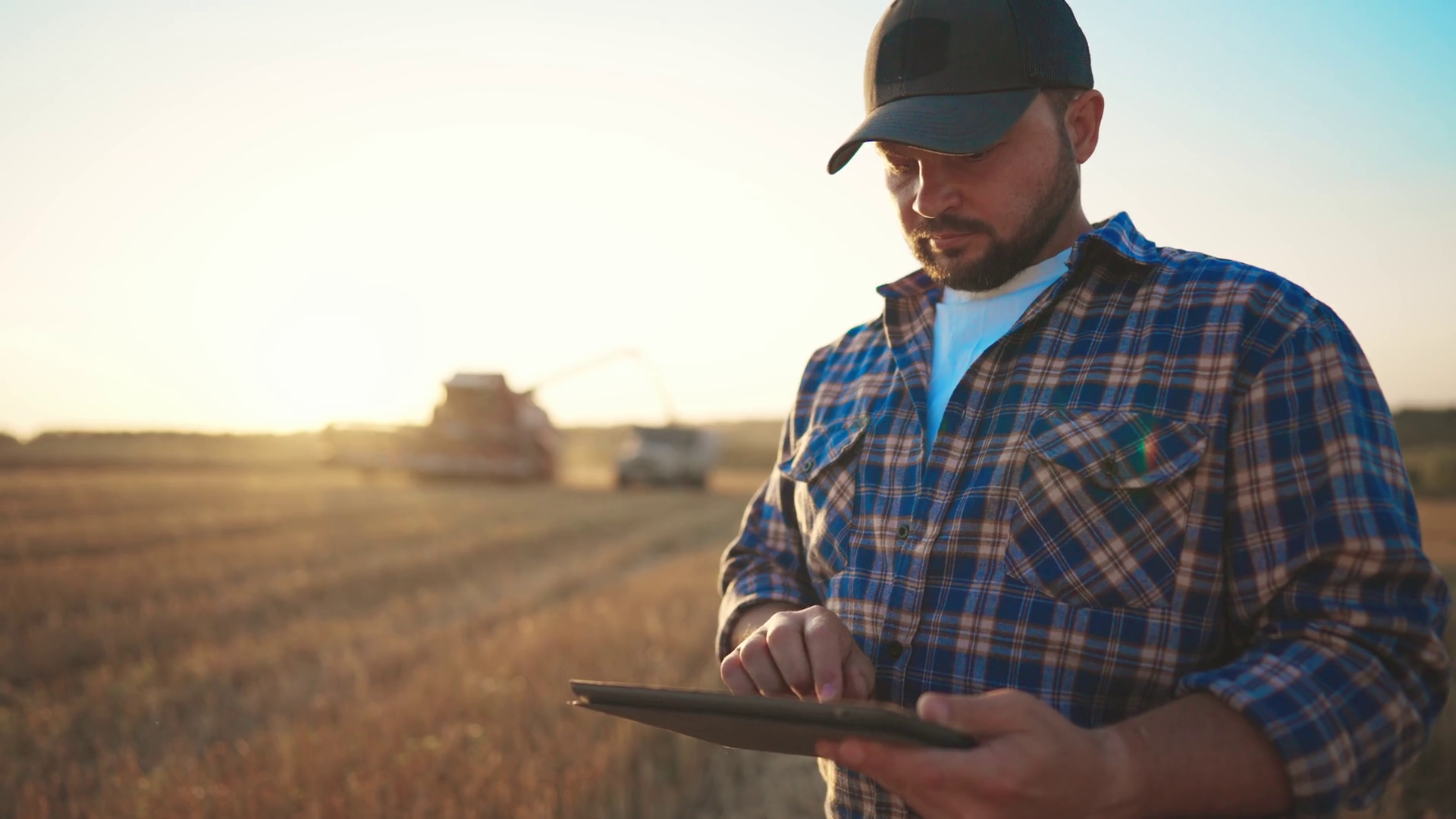 Farmer Agronomist Man Manager In Straw Hat Stock Footage SBV-348394594 ...