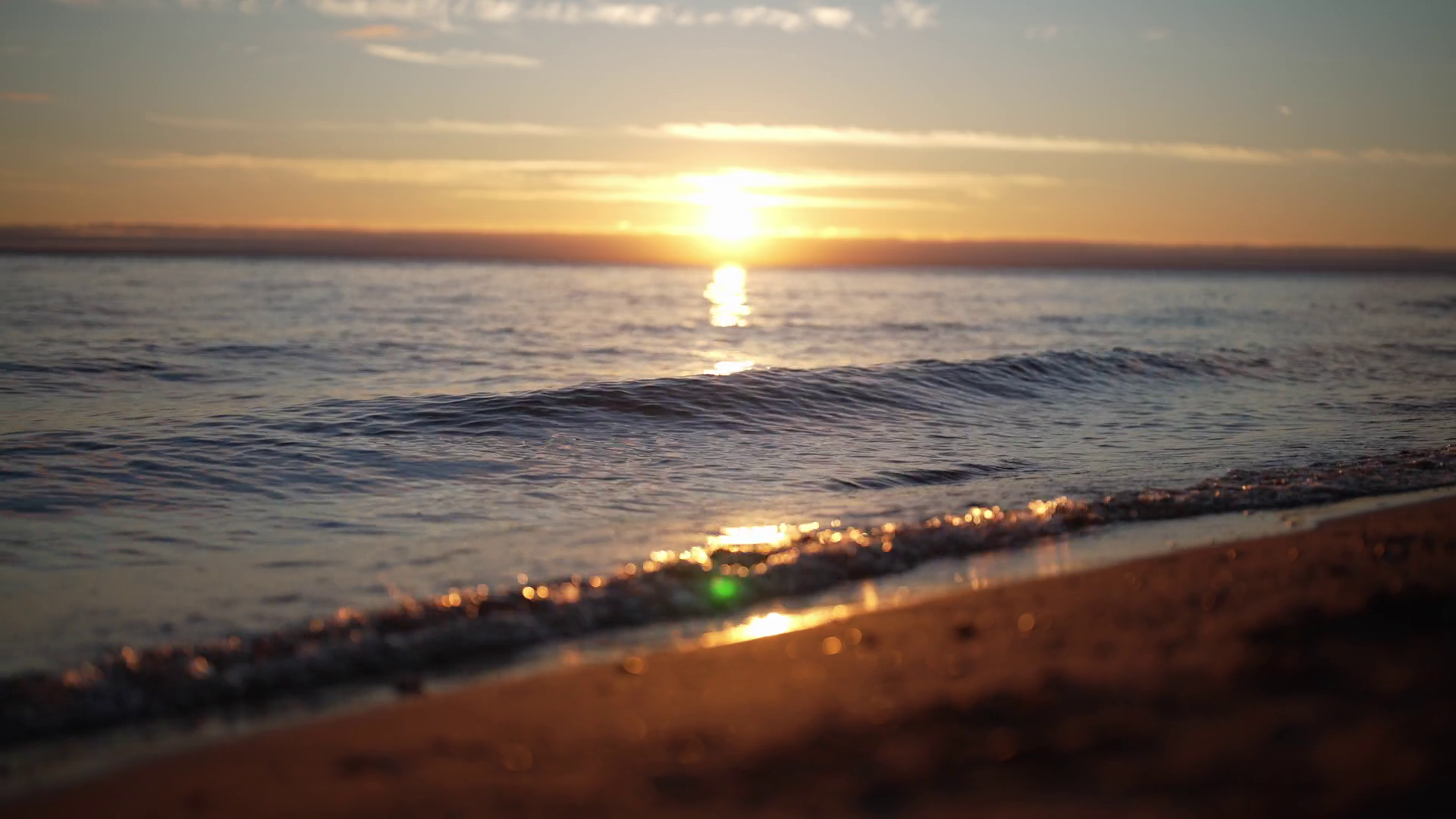 Beautiful Colorful Beach Sunset Sunrise At Stock Footage SBV-348419599 ...