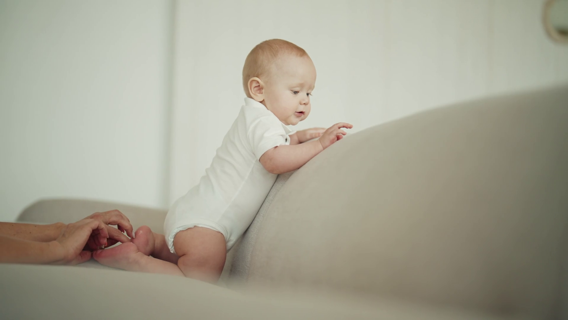 Happy Healthy Active Curious Little Baby Stock Footage SBV-348482137 ...