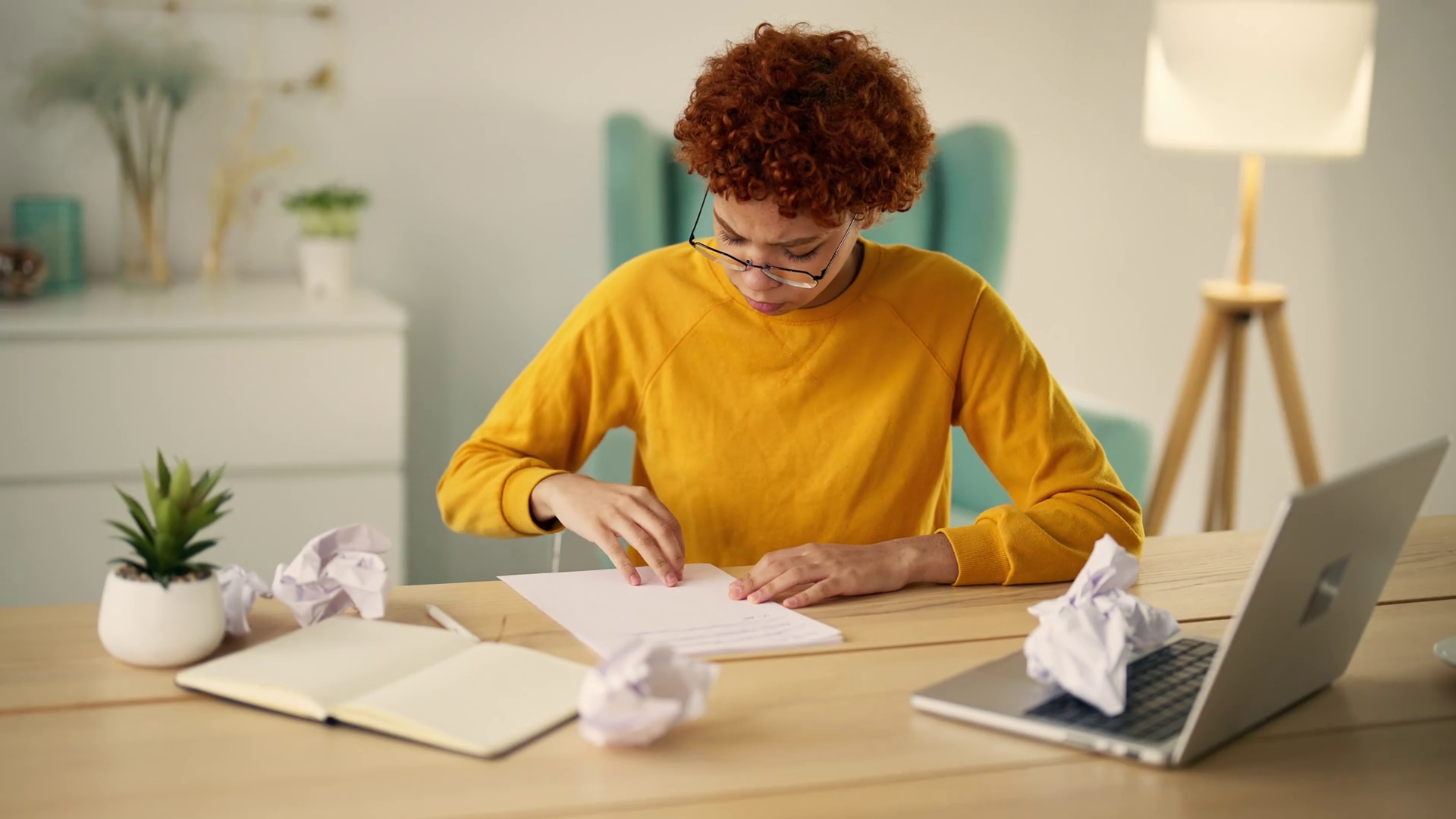 Young Woman Journalist Writer In Writing Stock Footage SBV-348683460 ...