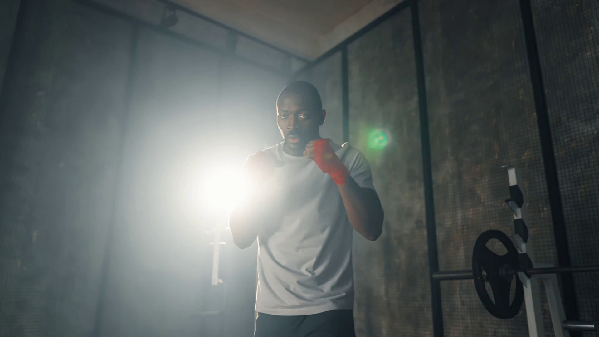 Man Boxing Training Punches In Gym African Stock Footage SBV-348778596 ...