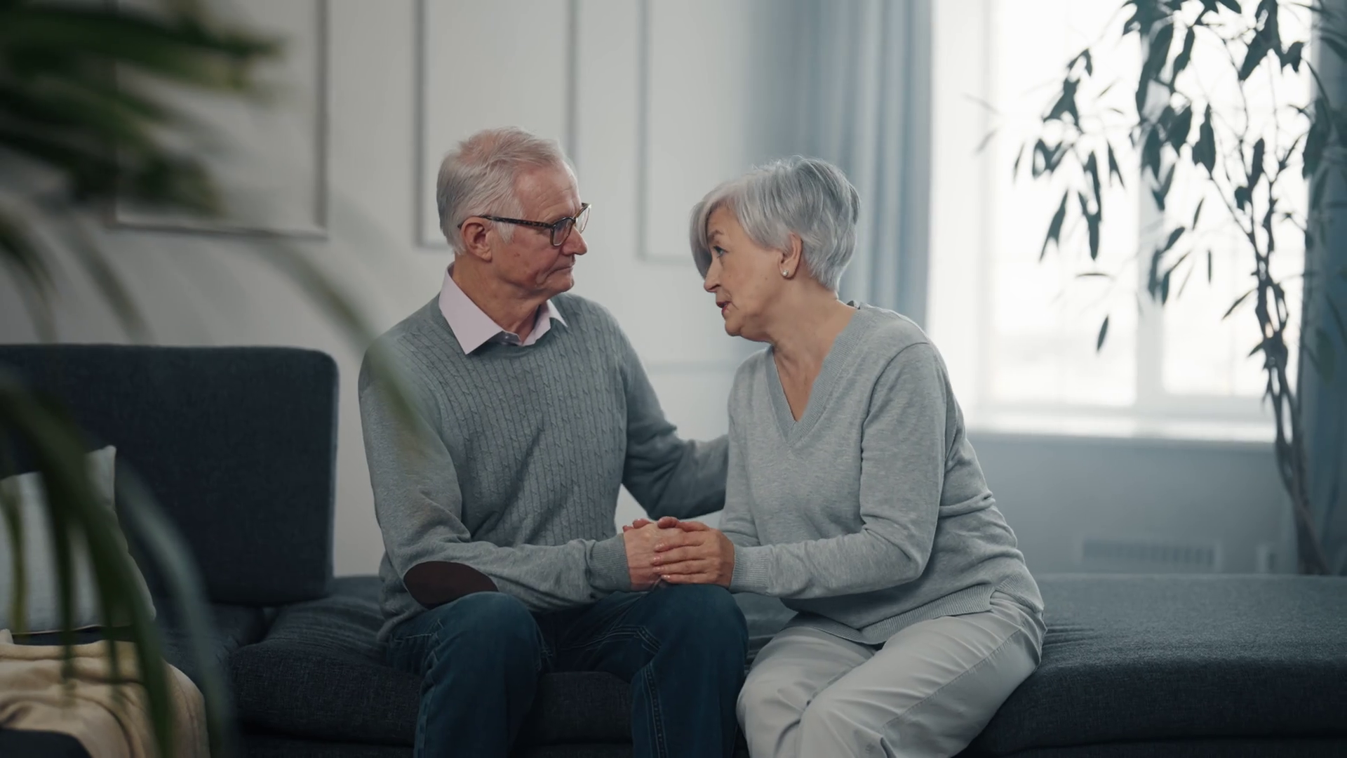 Senior Sad Couple Has Life Problems Husband Stock Footage SBV-348770156 ...