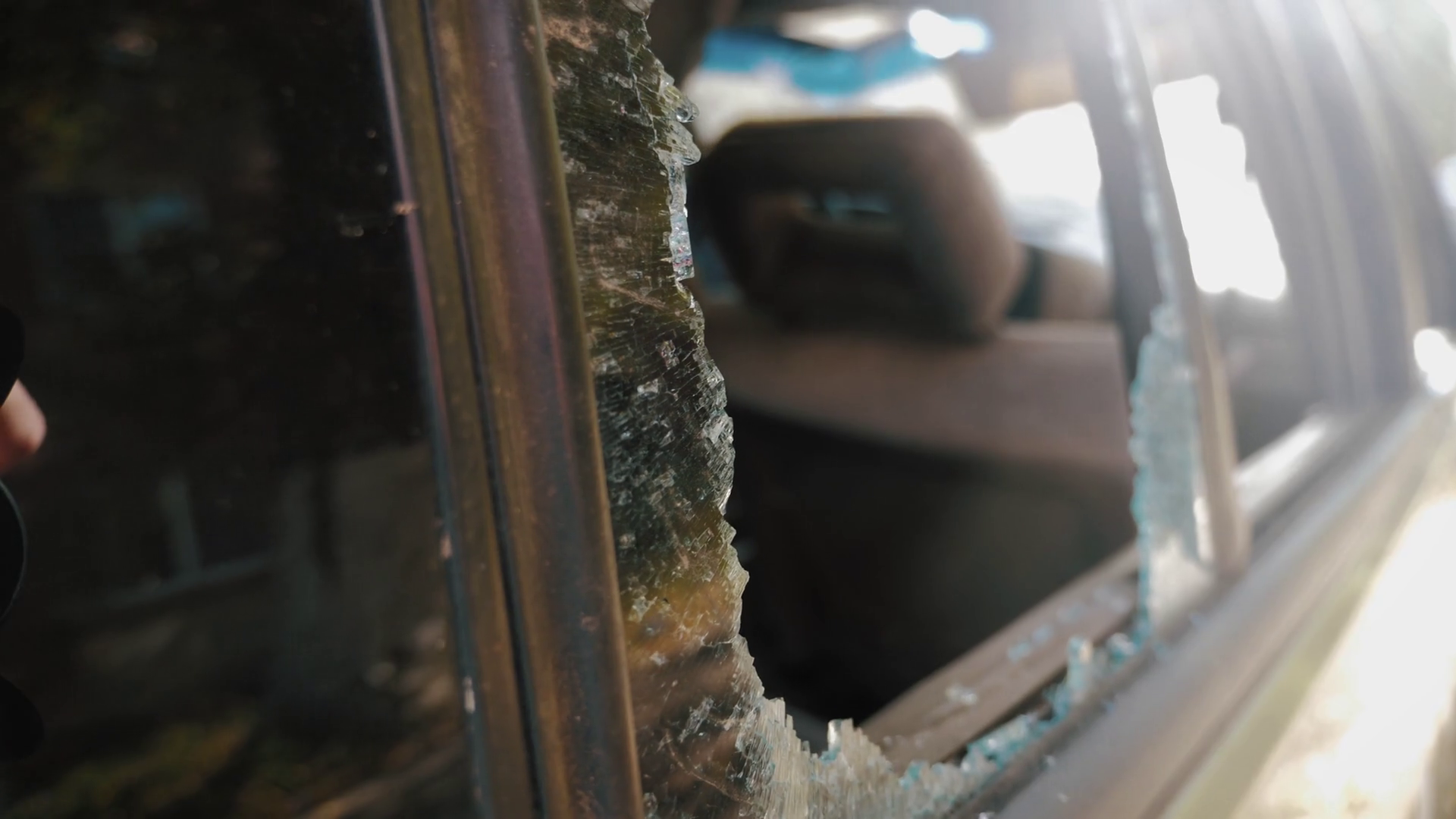 A Breaking Glass Of Car Vandalism Stock Footage SBV-337870821 - Storyblocks