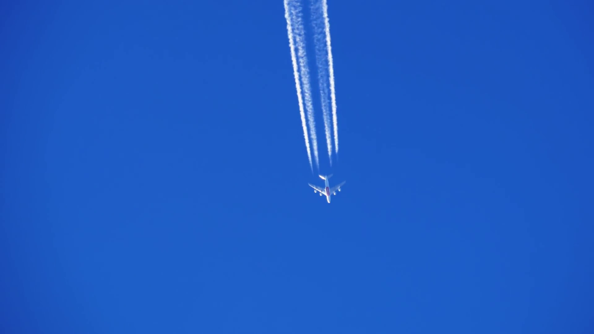 Airplane Contrail Against Clear Blue Sky Stock Footage SBV-323533105 ...