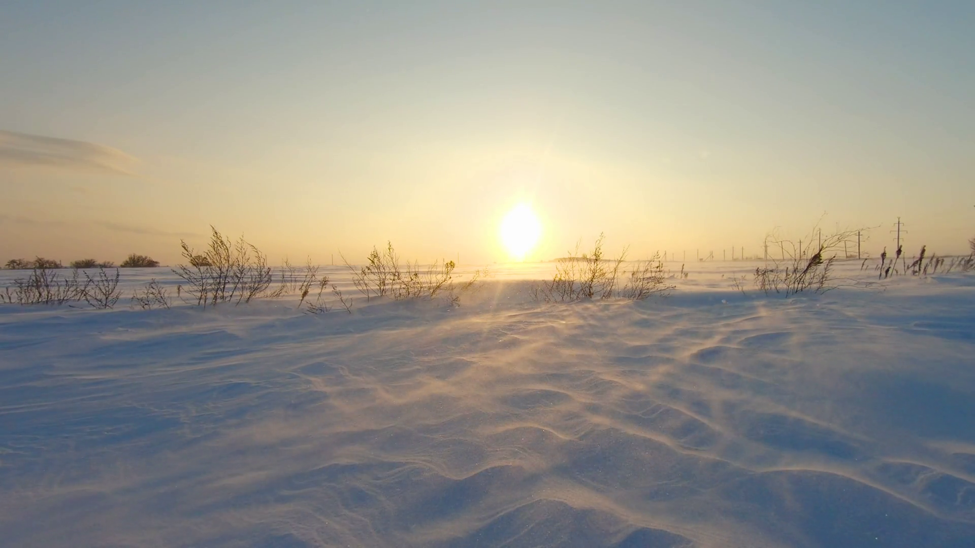 Arctic Snow Storm At Sunset Polar Snow Stock Footage SBV-346408266 ...