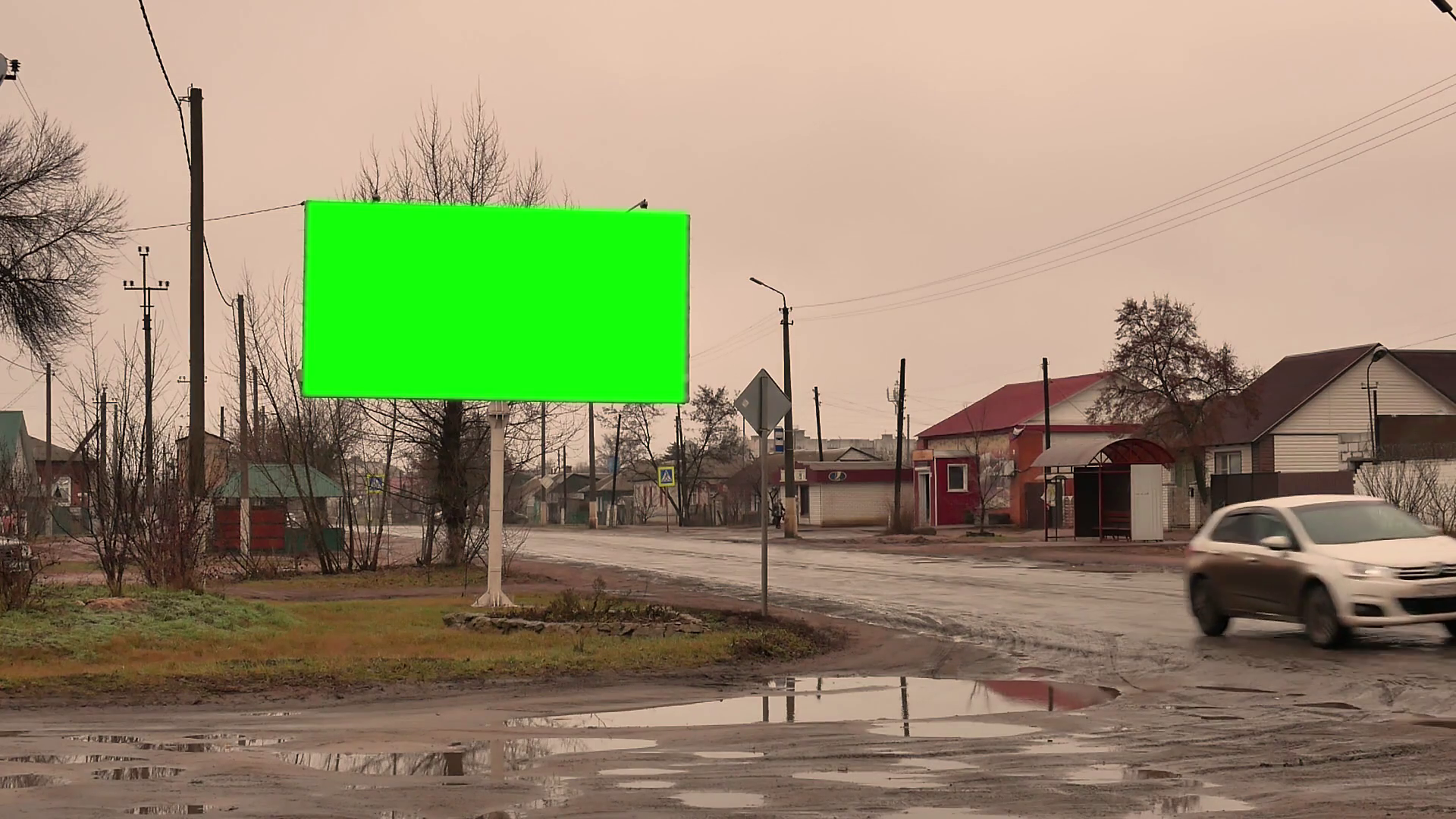 Billboard Poster Advertising Urban Landscape Stock Footage SBV ...