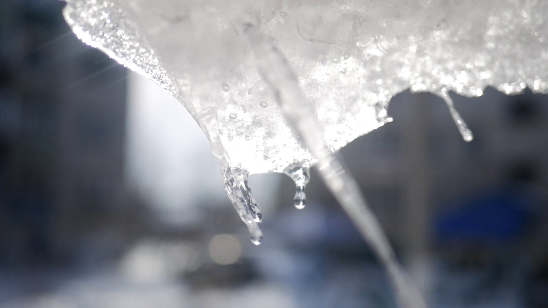 Close Up Of Snow Dripping Off Roof Dripping Stock Footage SBV-322344089 ...