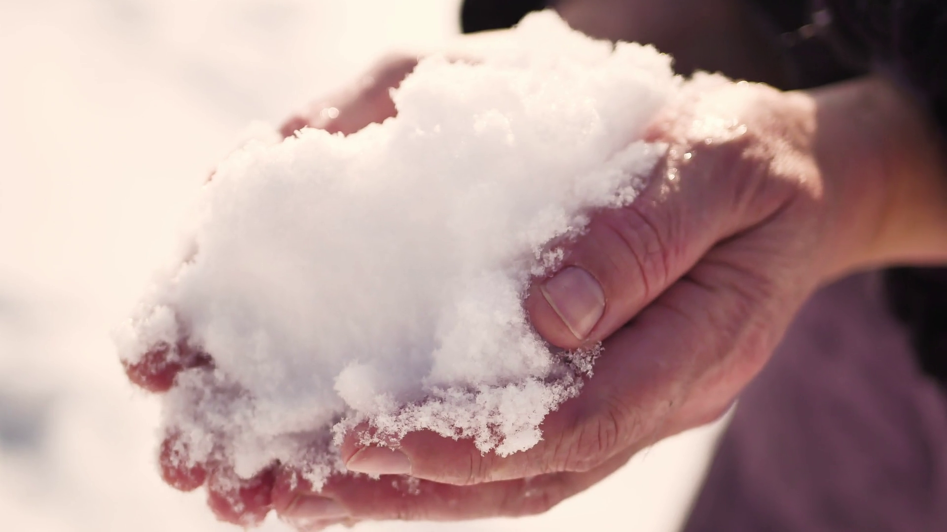 Cold Snow In Hands Hold Stock Footage SBV-321304208 - Storyblocks