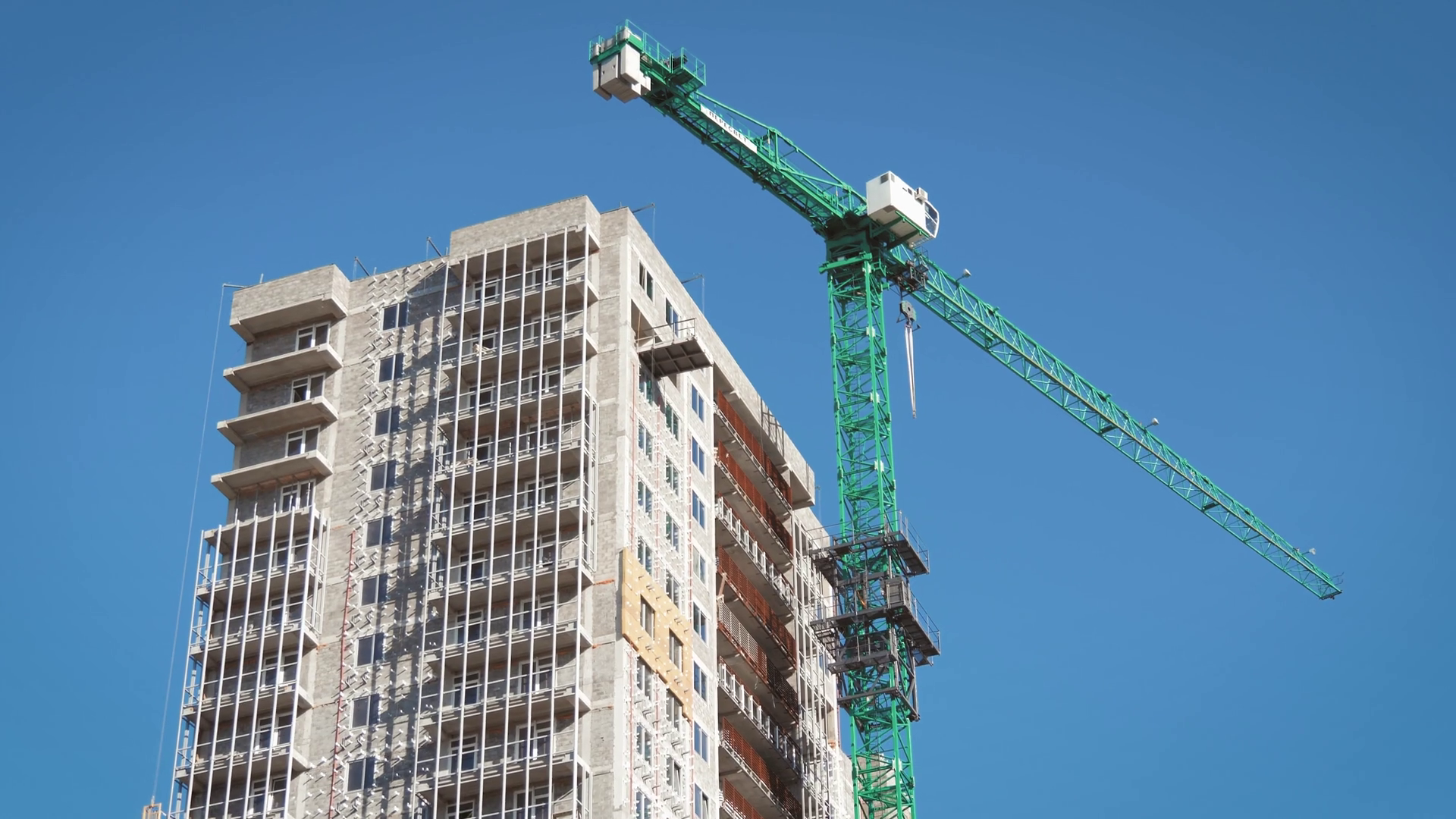 Crane Building Construction Site Against Stock Footage SBV-336960998 ...
