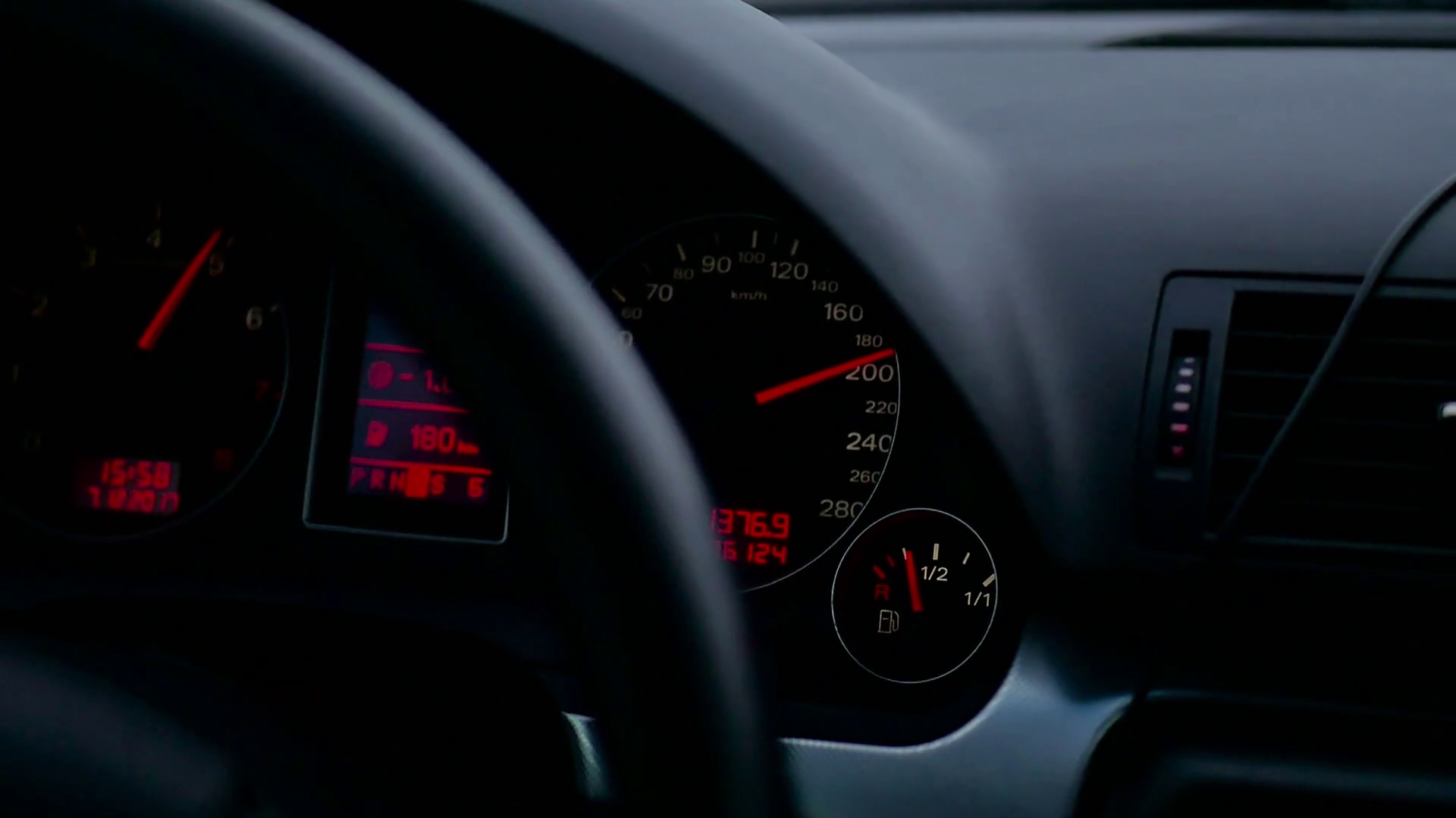 Dashboard In Car Speedometer Fast Car Stock Footage SBV-319700927 ...