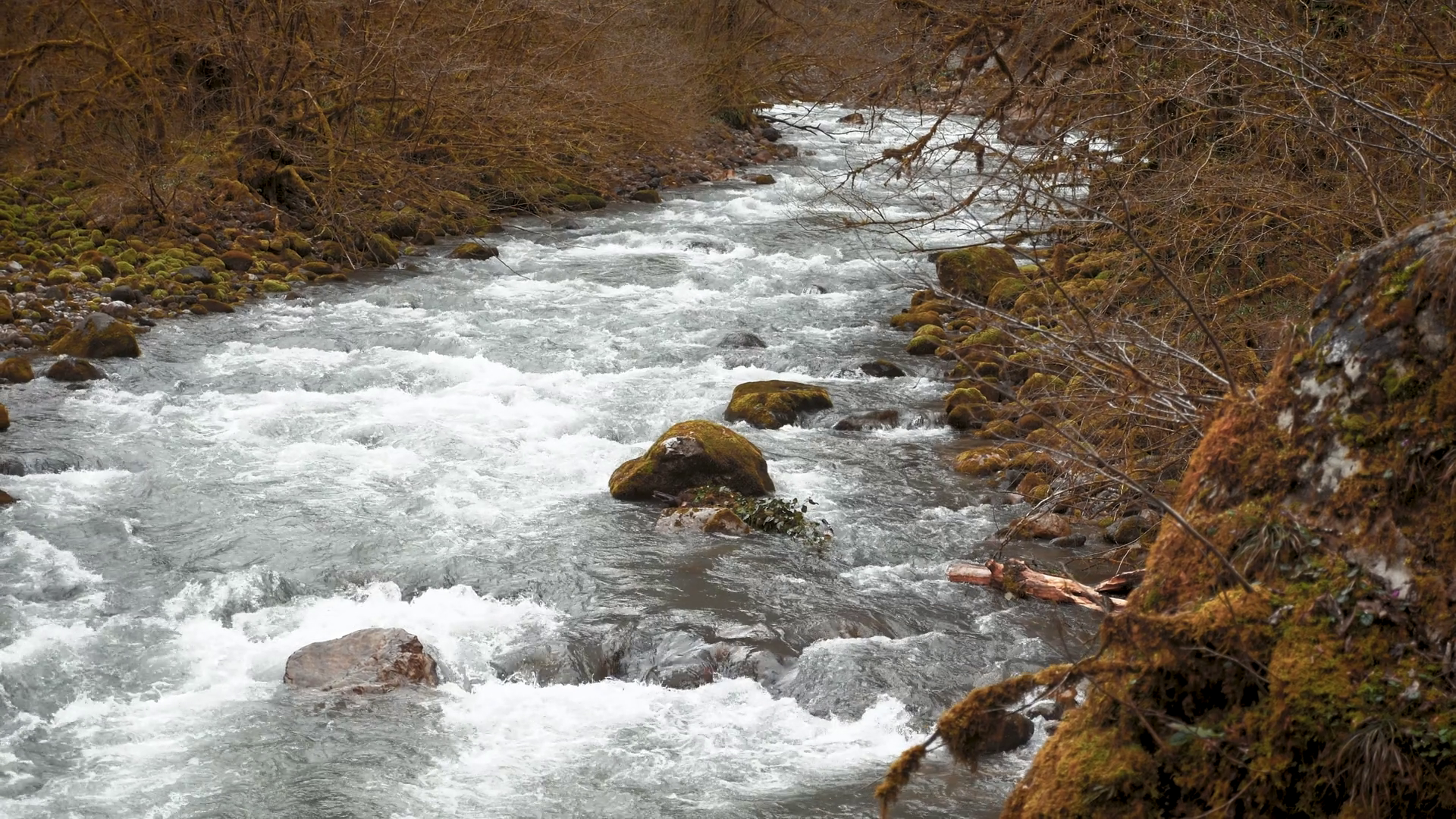 Fast Water Stream In Mountain River With Stock Footage SBV-334272875 ...