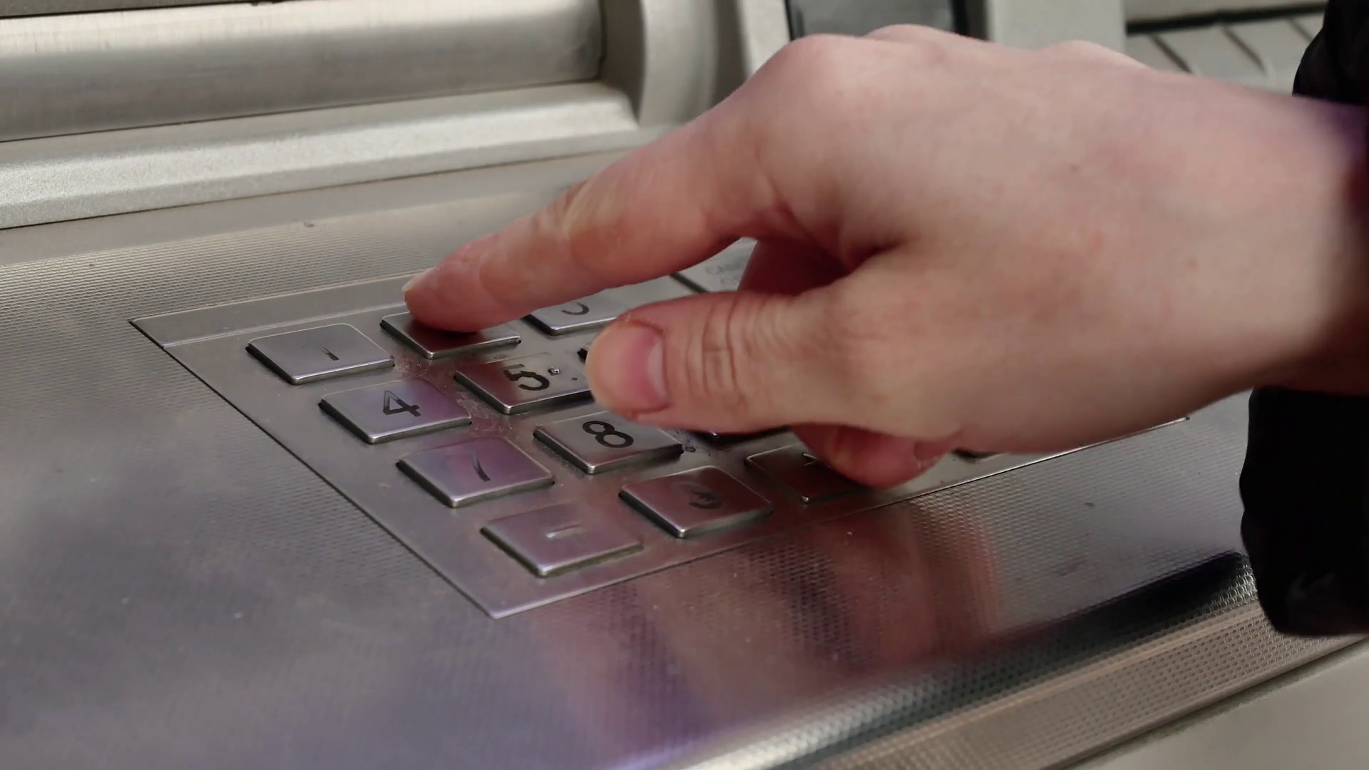 Female Hand Enter Atm Banking Cash Machine Stock Footage SBV-319501333 ...