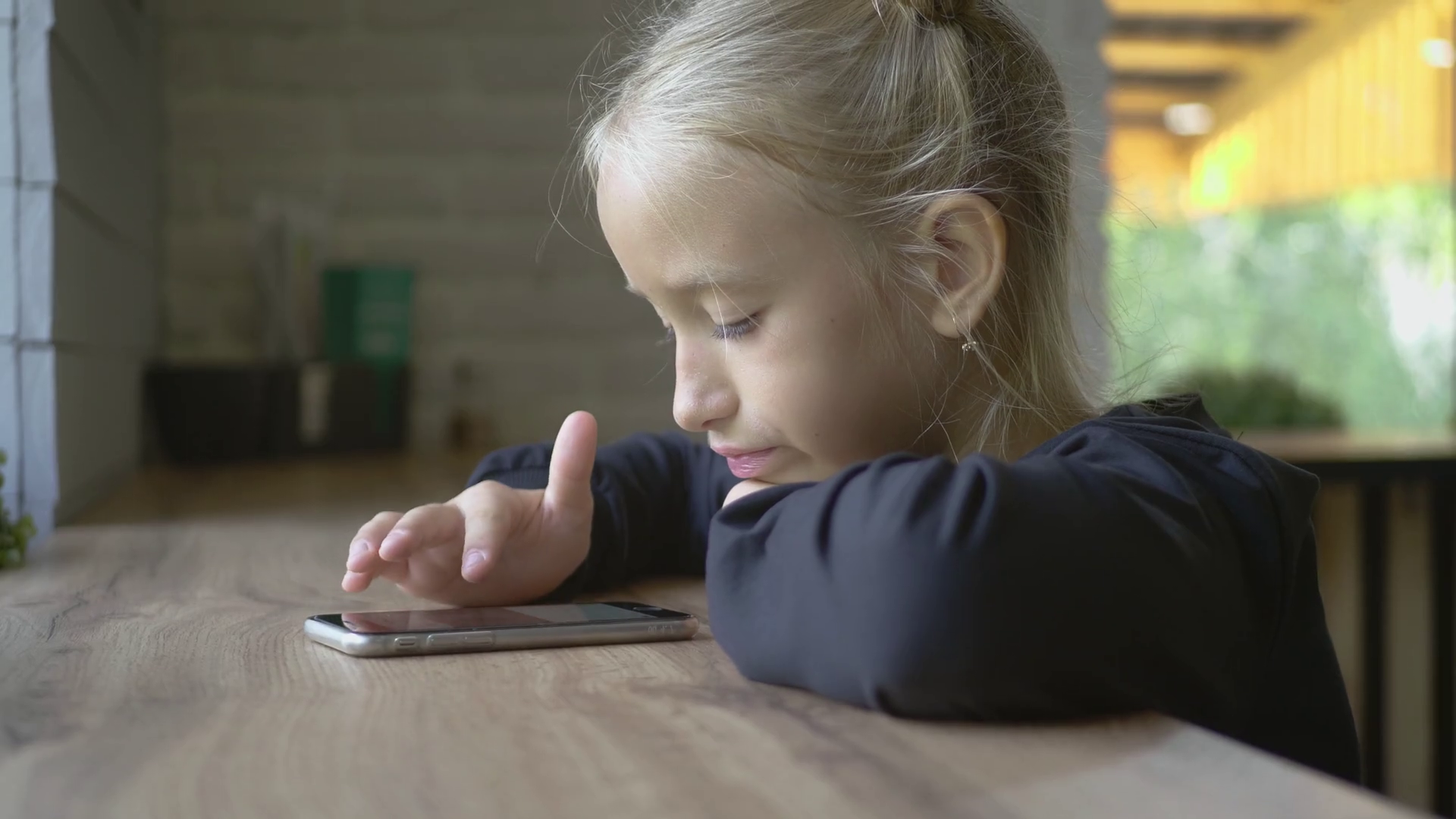 Child Girl Using Smartphone Educational Stock Footage SBV-337512997 ...