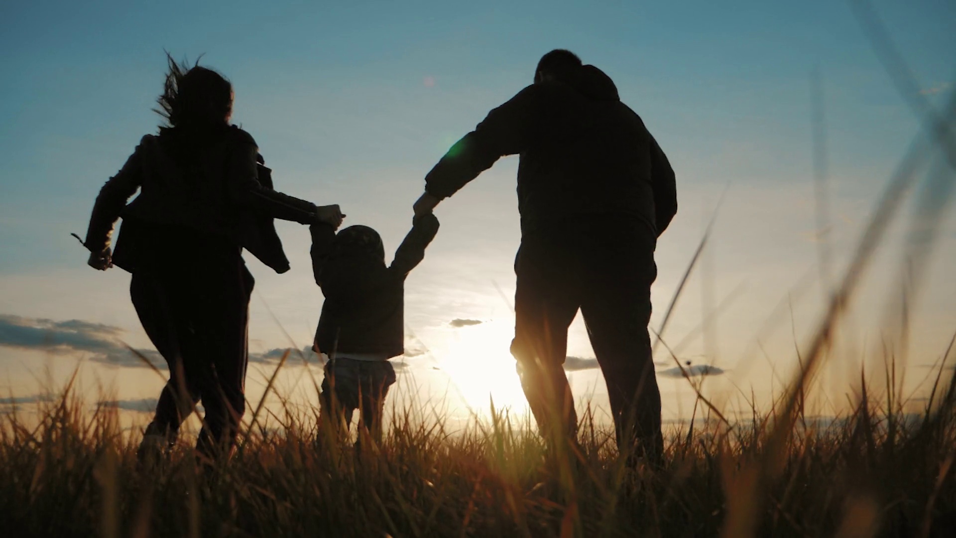 Family Enjoying Sunset Together With Child Stock Footage SBV-337899657 ...