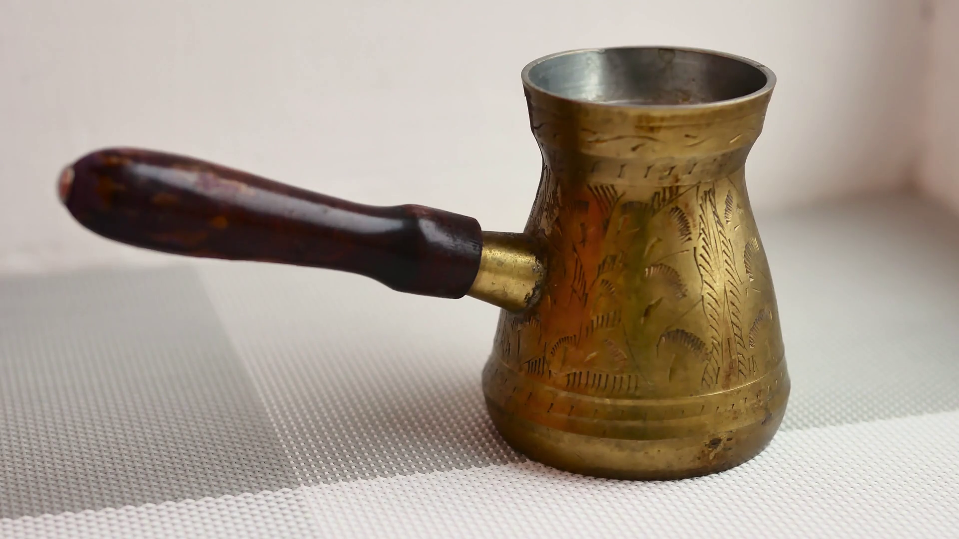 Making Turkish Coffee In Copper Cezve Over Stock Footage SBV-319171934 ...