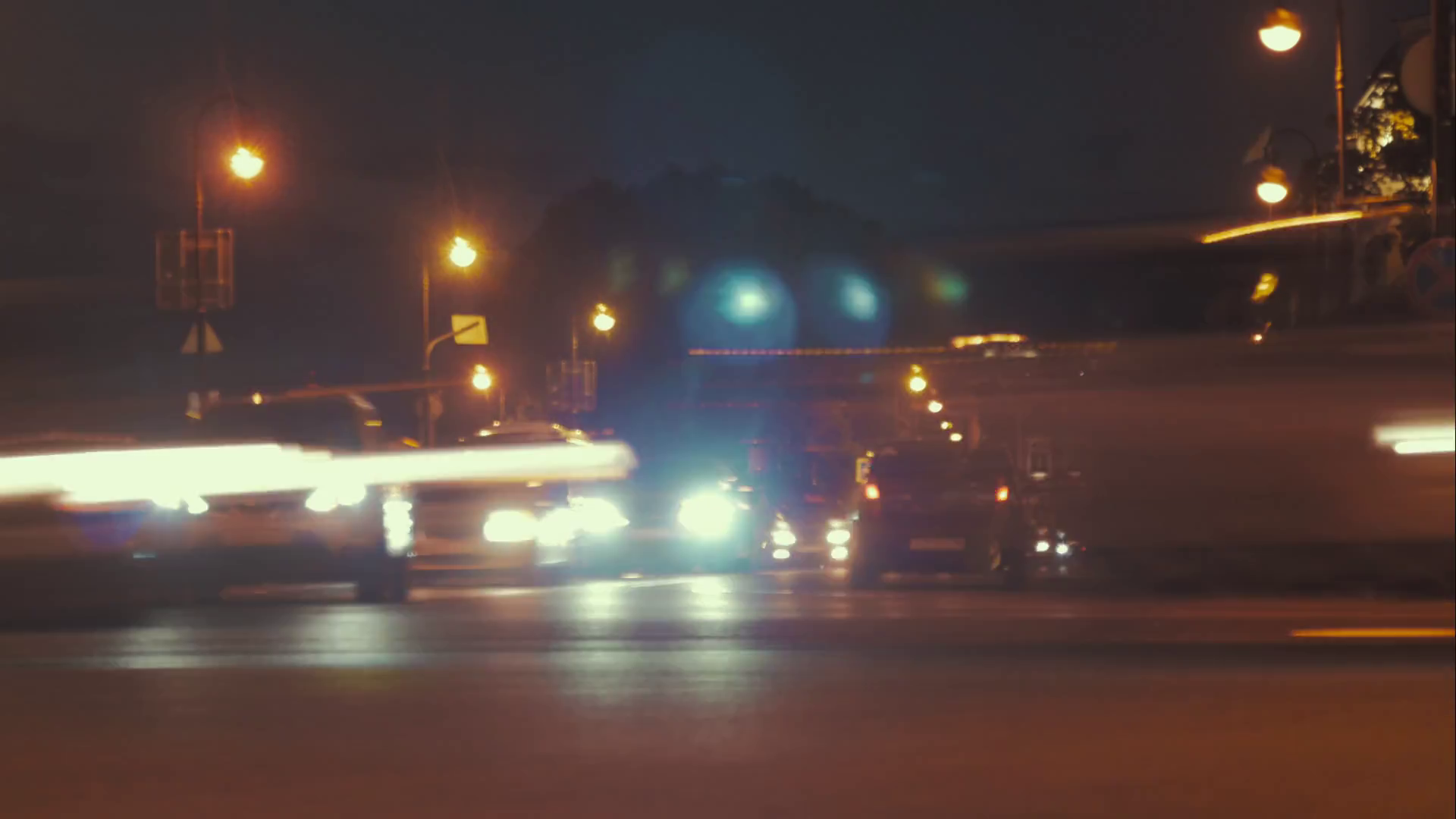 Night Traffic Cars On Street Road On Evening Stock Footage SBV ...