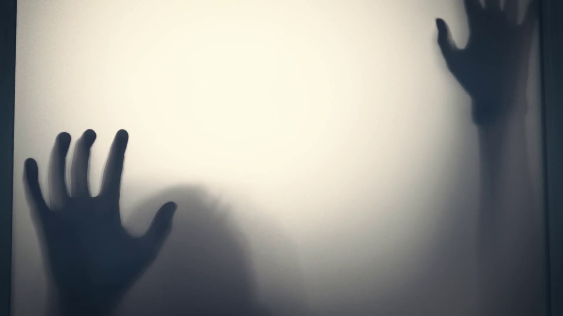Possessed Boy Scratching Glass With Hands Stock Footage SBV-330856337 ...