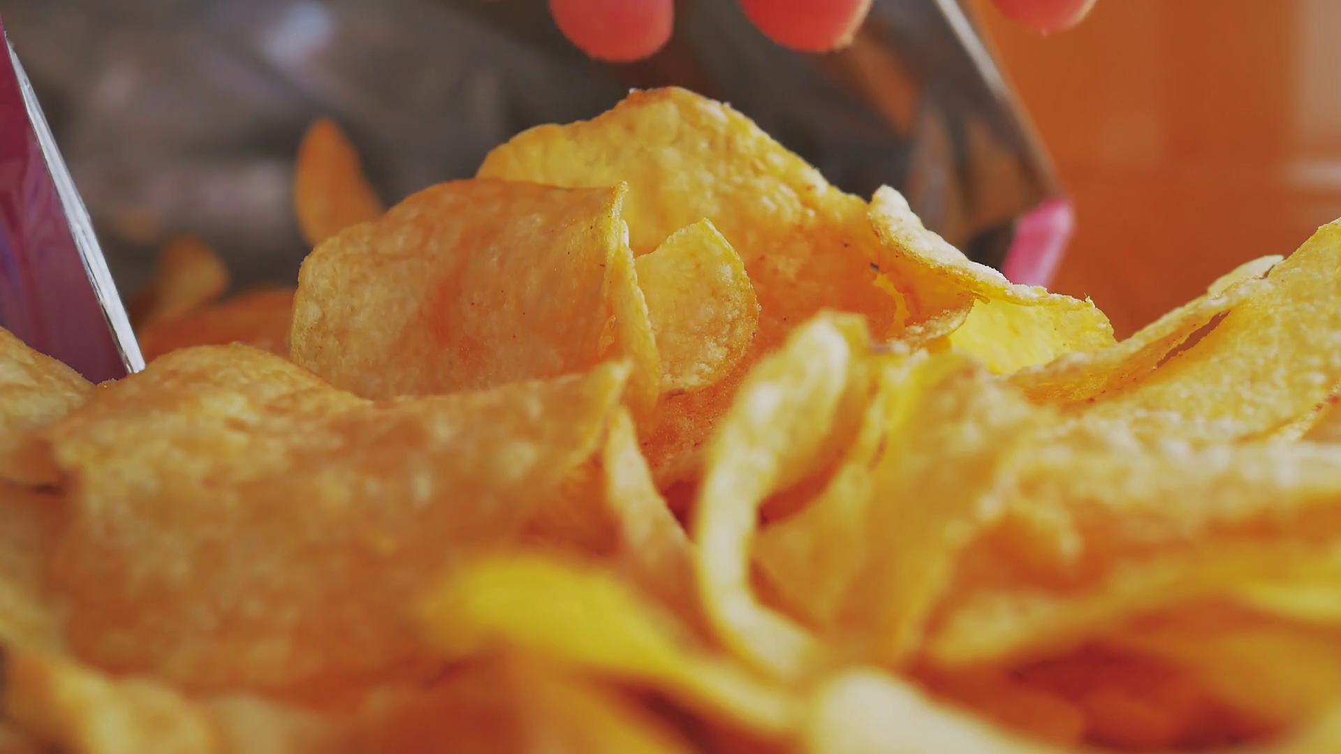 Potato Chips In Package Rotating Open Stock Footage SBV-319982848 ...