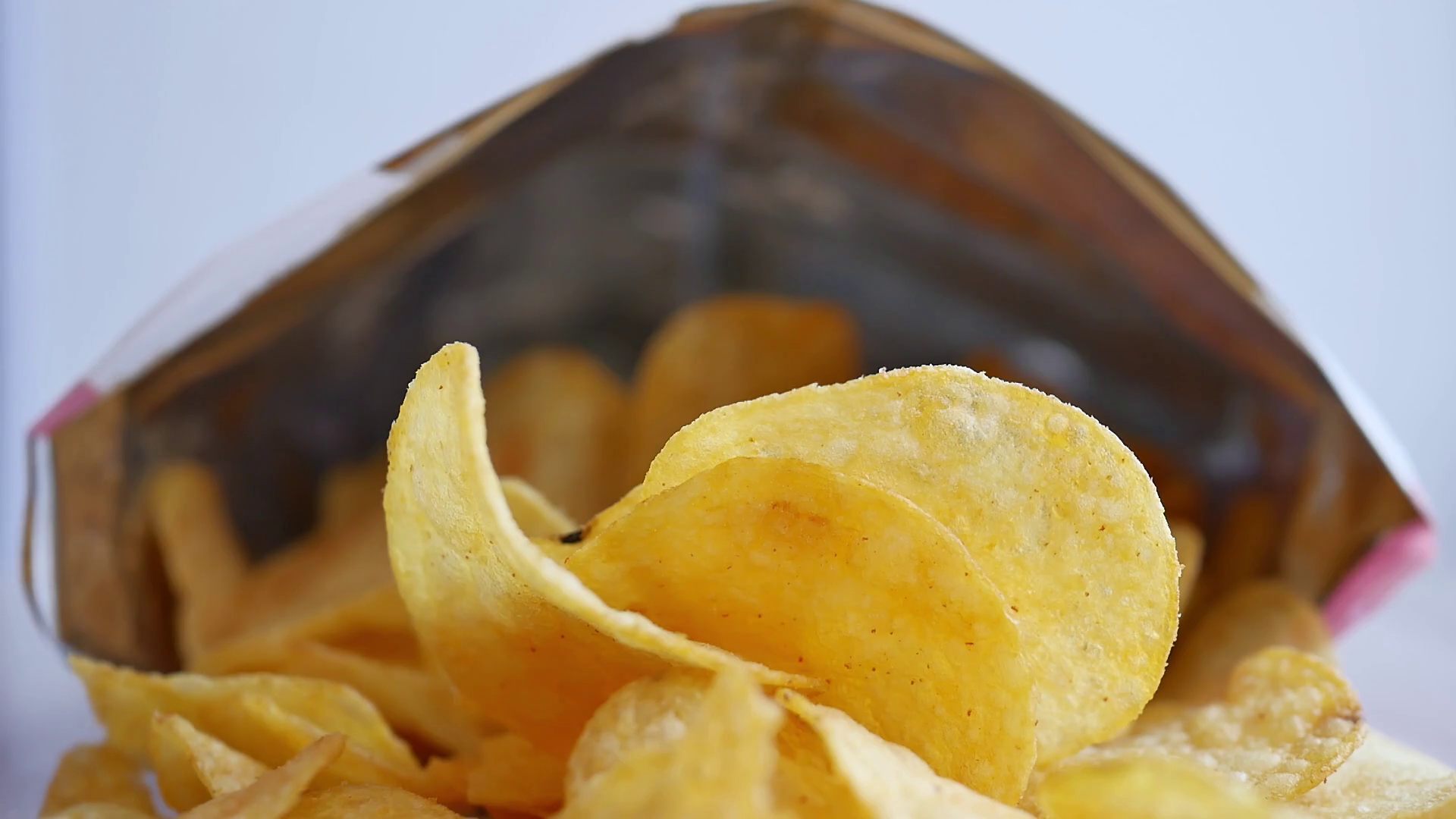 Potato Chips In Package Rotating Open Stock Footage SBV-319982767 ...