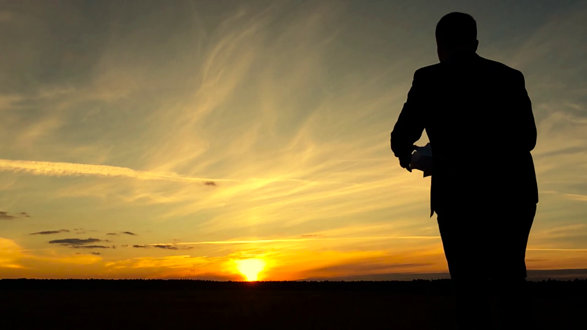Silhouette Of Businessman Throwing Flyers In Stock Footage SBV ...