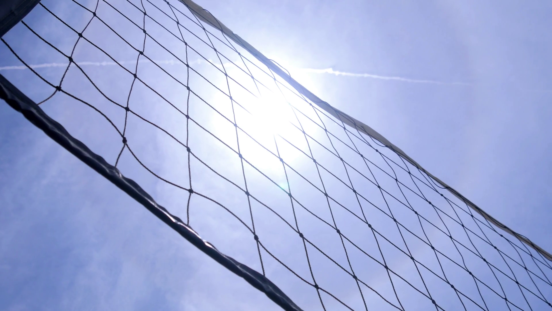 Volleyball Net On Court Under Sun Close Up Stock Footage SBV-324696857 ...